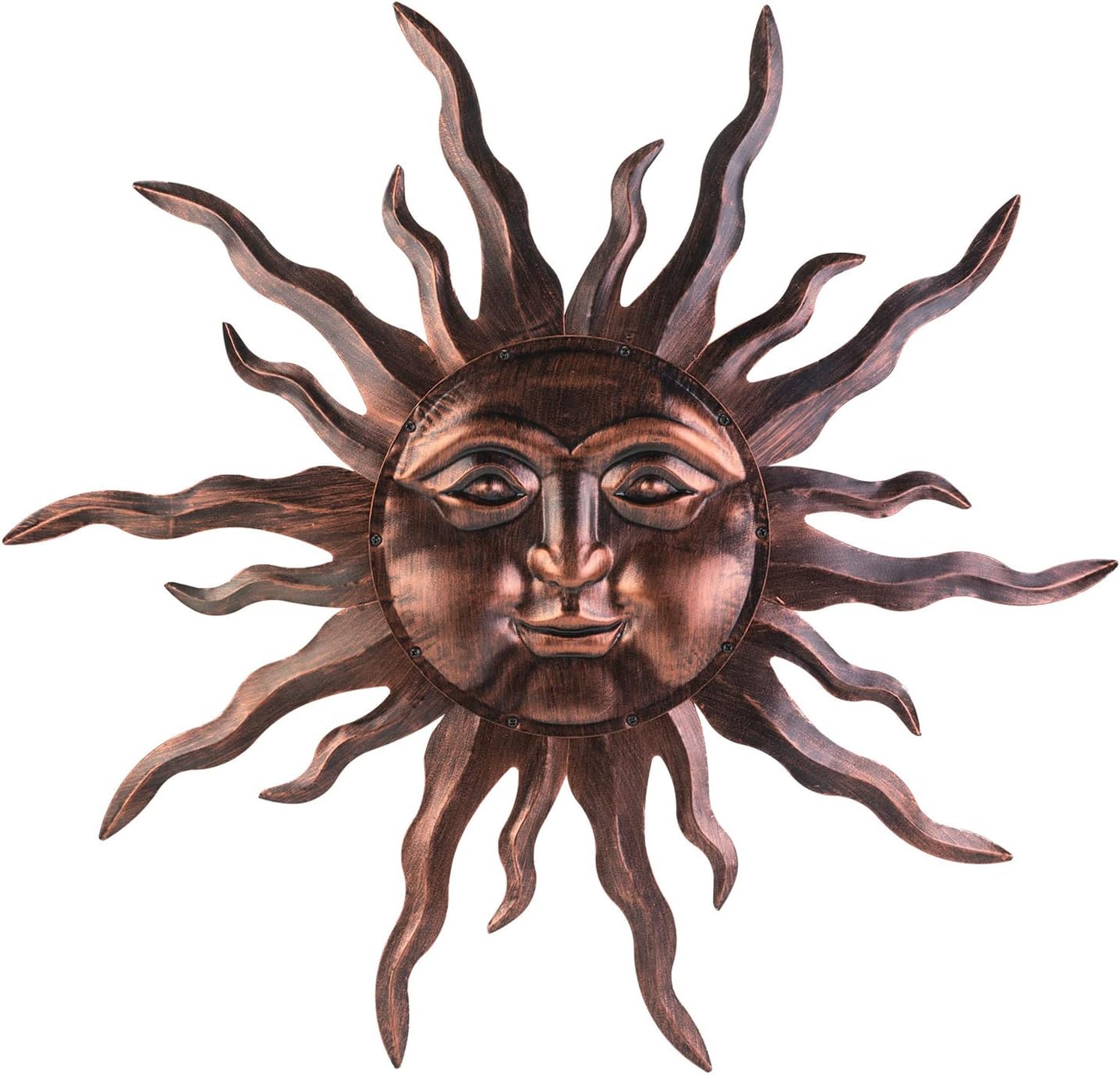 Amazon.com: Deco 79 Metal Sun Indoor Outdoor Wall Decor, 30" x 1" x 30 ...
