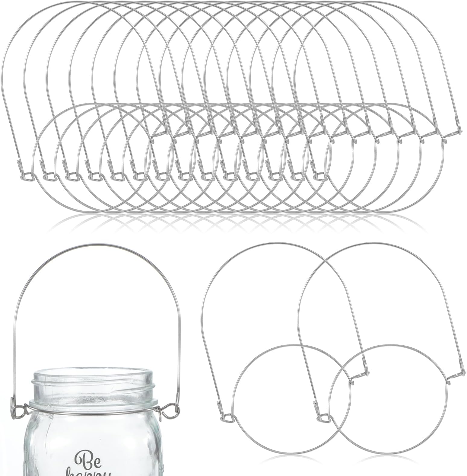 Amazon.com: Vin Beauty Stainless Steel Mason Jar Hangers, 16 Pack Wire ...