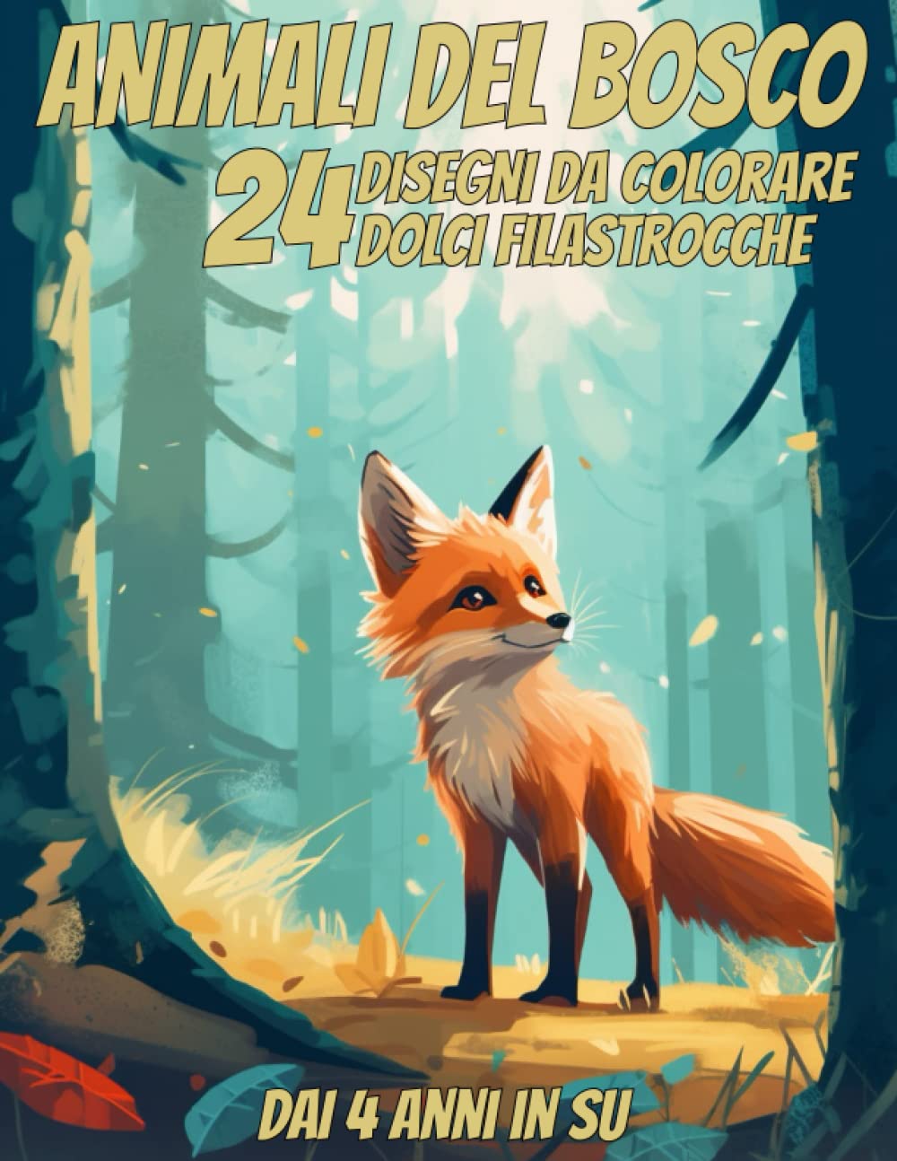 Animali Del Bosco 24 Grandi Disegni Da Colorare E 24 | Desertcart Japan