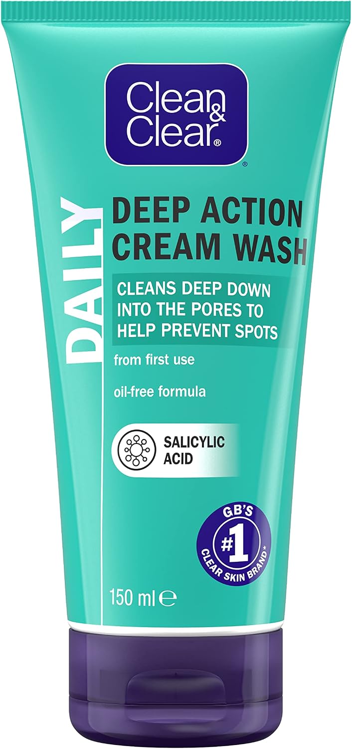 Clean & Clear Deep Action Cream Wash 150ml : Amazon.ca: Beauty ...