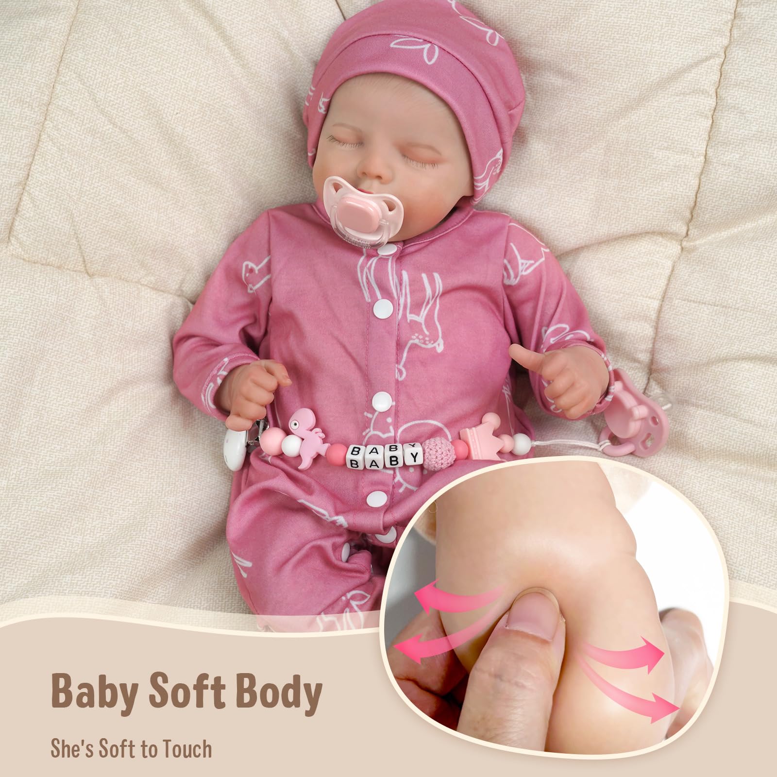 Snapklik.com : JIZHI 17 Inch Lifelike Reborn Baby Dolls Girl, Realistic ...