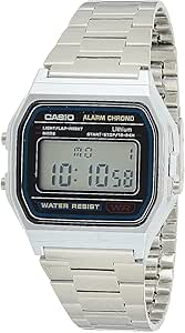 Casio A158WA-1 Silver Classic Retro Unisex Stainless Steel Digital Watch : Amazon.com.au ...