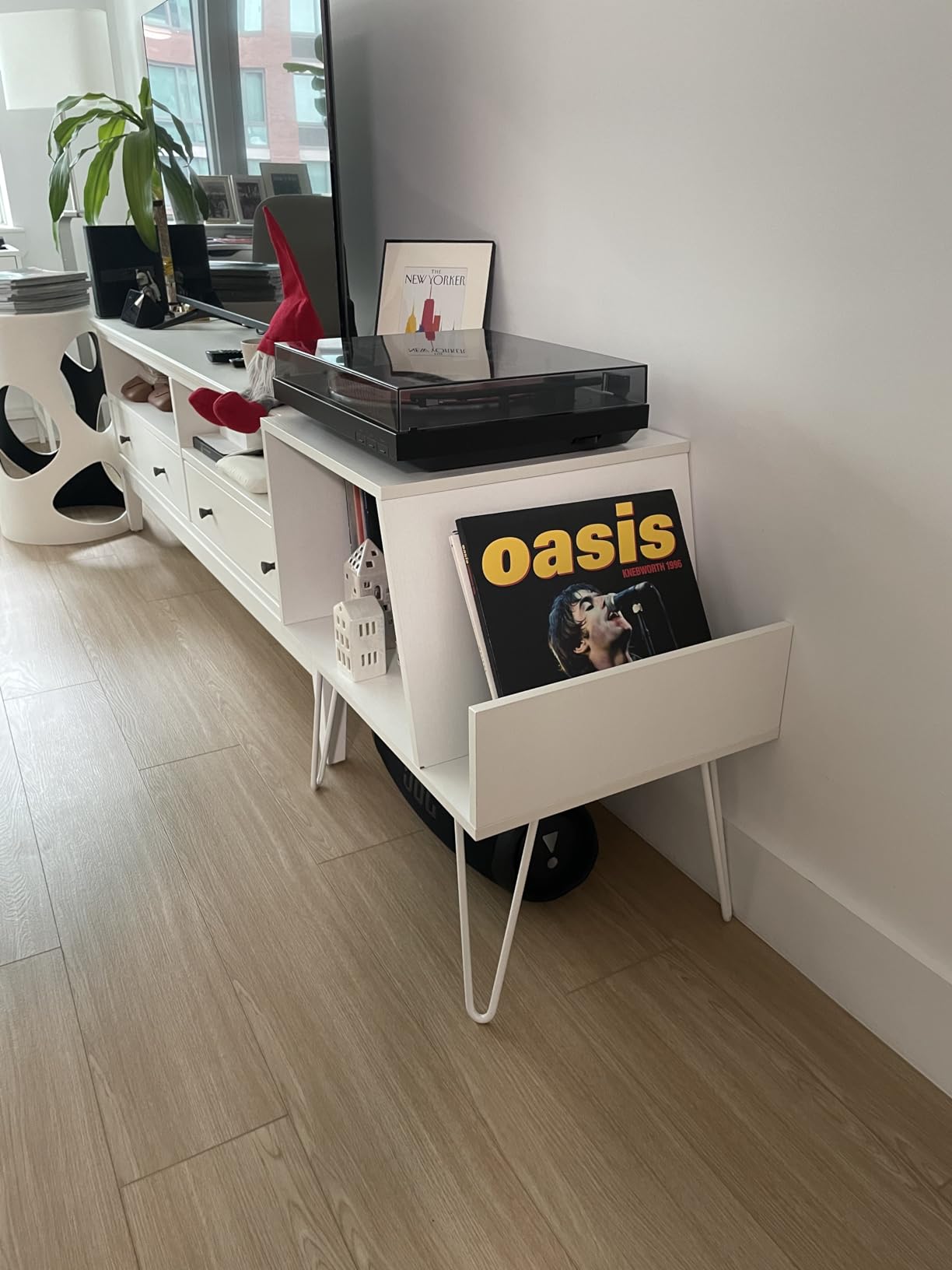 Amazon.com: Tohomeor Vinyl Record Player Stand Turntable Stand LPs ...