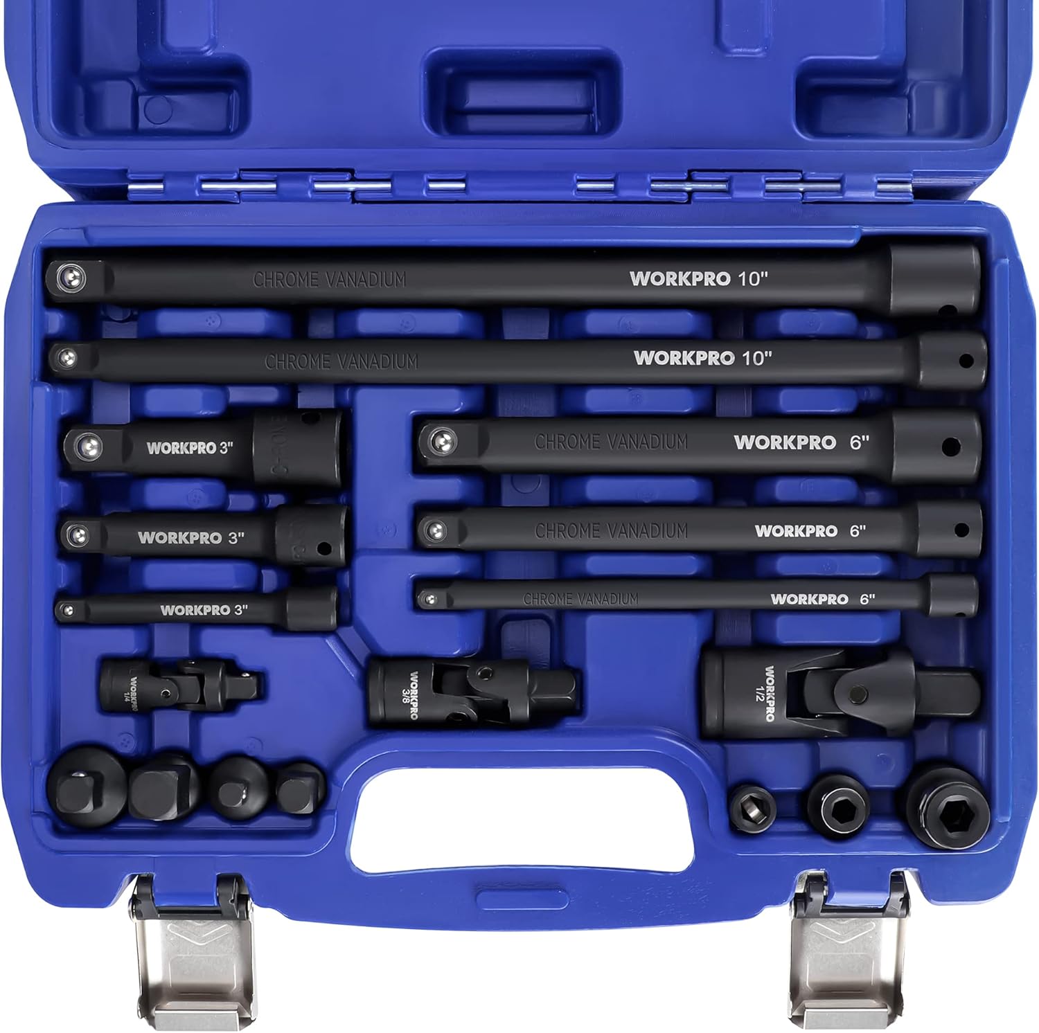 Brandclub WORKPRO 18 Pieces Drive Tool Accessory Set Includes Socket