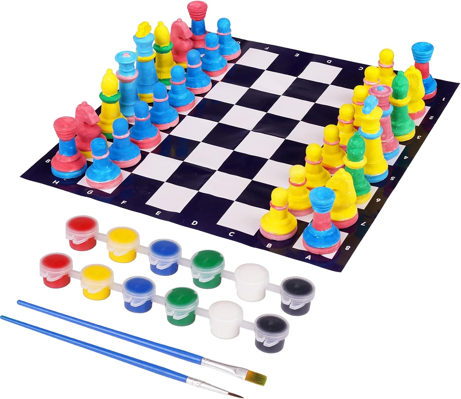 Amazon.com: Painting Chess Set for Kids- Hand Painting Kit for Kids （2 ...