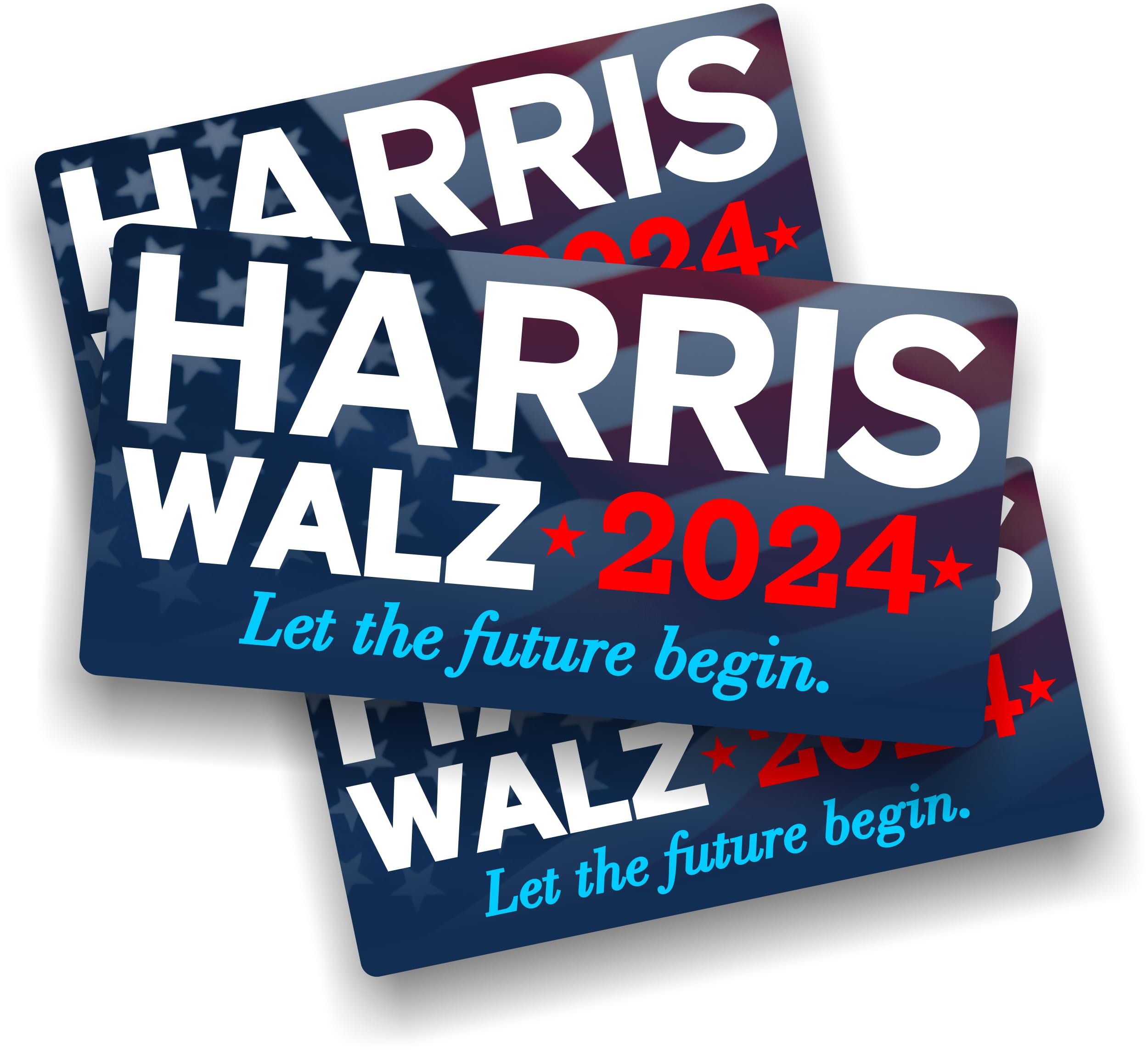 Buy 3 Pack Kamala Harris Walz Waltz 2024 Sticker, 8 inches x 4 inches ...