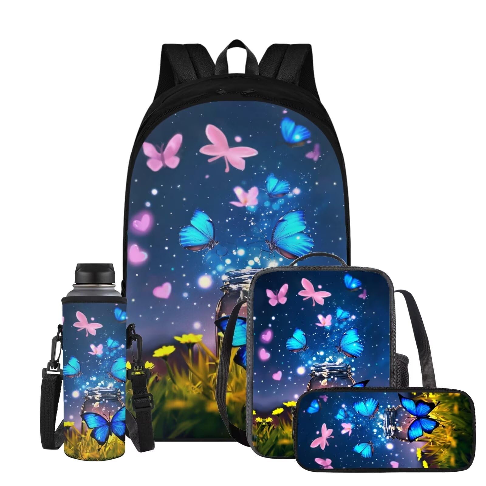 Amazon.com: ELEDIZI Butterfly Backpack for Girls Kids Backpack with ...