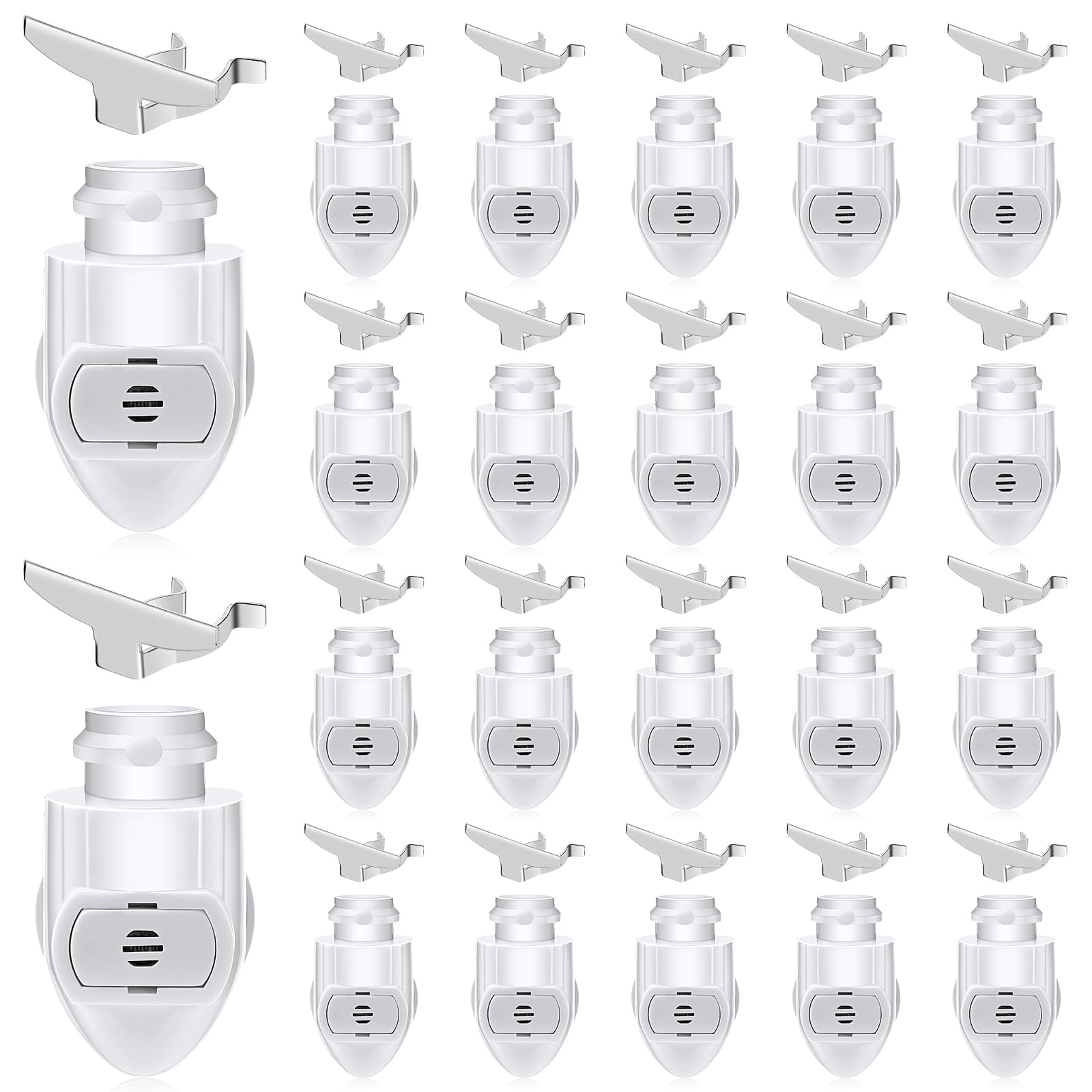 Honoson 20 Set Auto On Sensor Plug in Night Light Module White Night ...