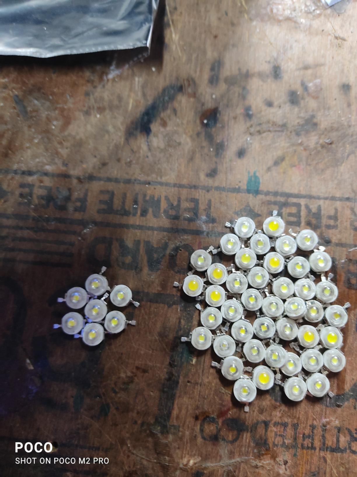 Buy zyme 1W Led White Emitting Diode Chip Bulb Light, White, Pack of 50 ...