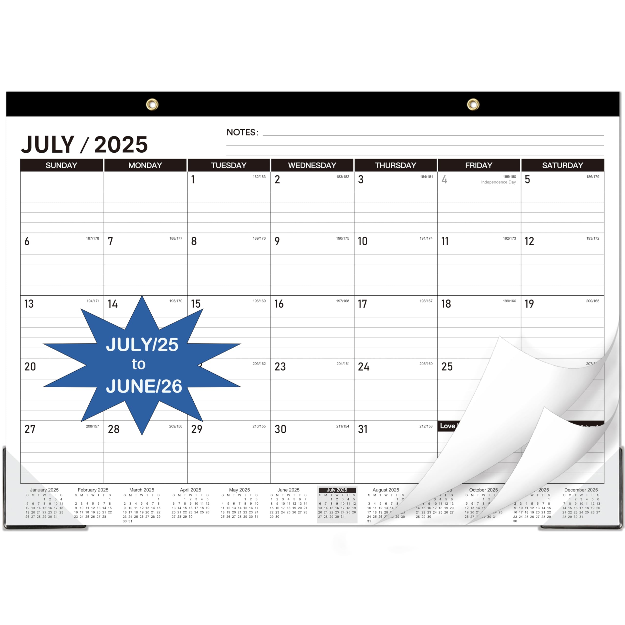 Snapklik.com : 2025-2026 Desk Calendar - Large Desk Calendar 2025-2026 ...