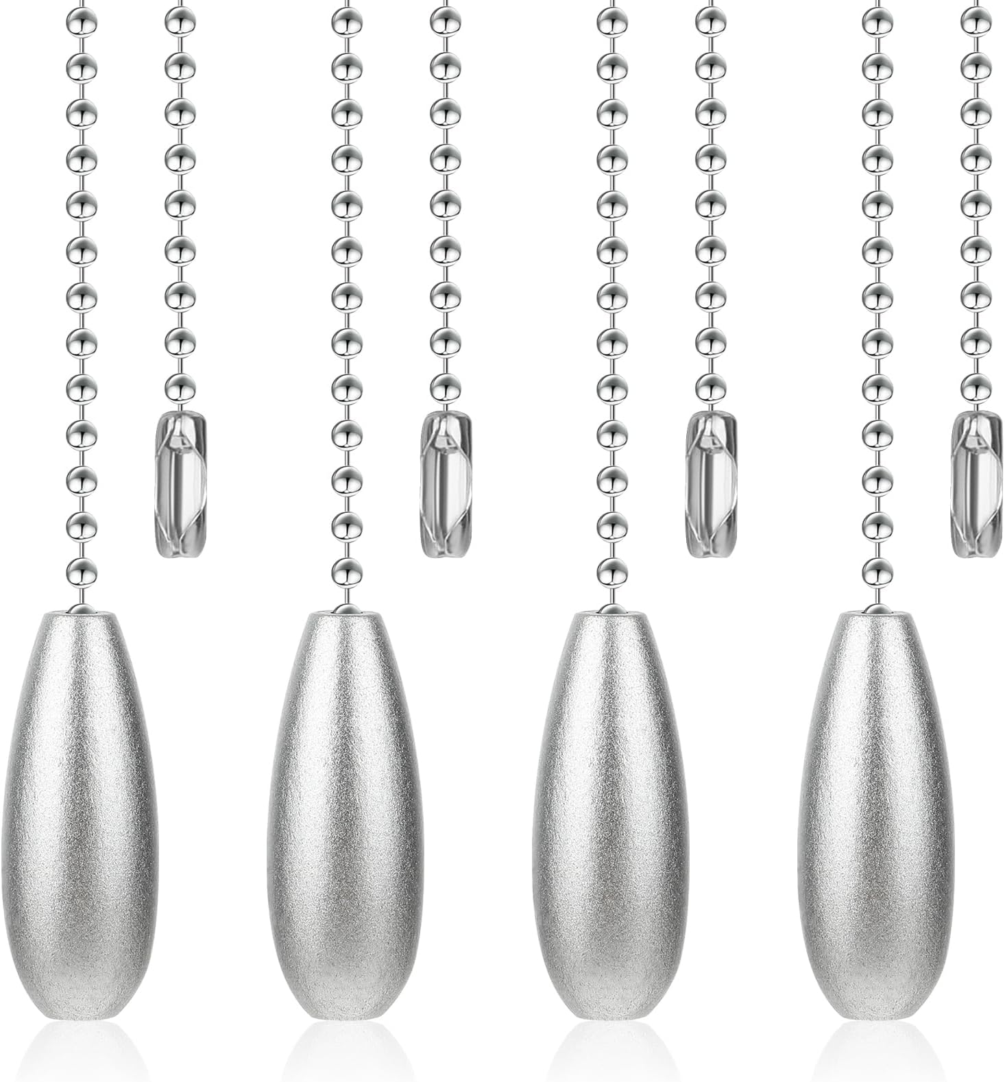 Hariendny 4 Pcs Ceiling Fan Chain Pulls Extension 12 Inches Beaded Ball ...