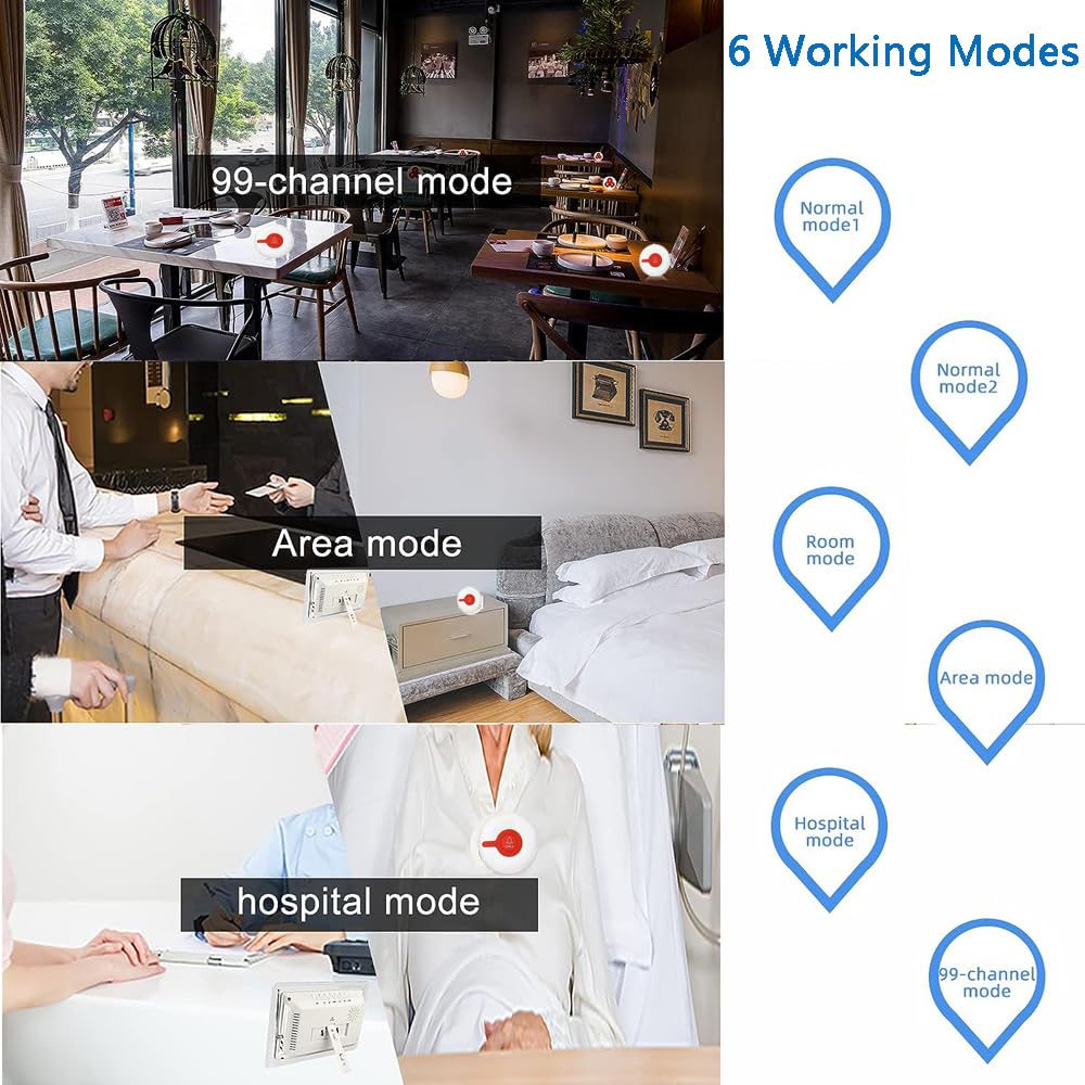 Snapklik.com : Wireless Calling System Caregiver Pager Nursing Pager ...