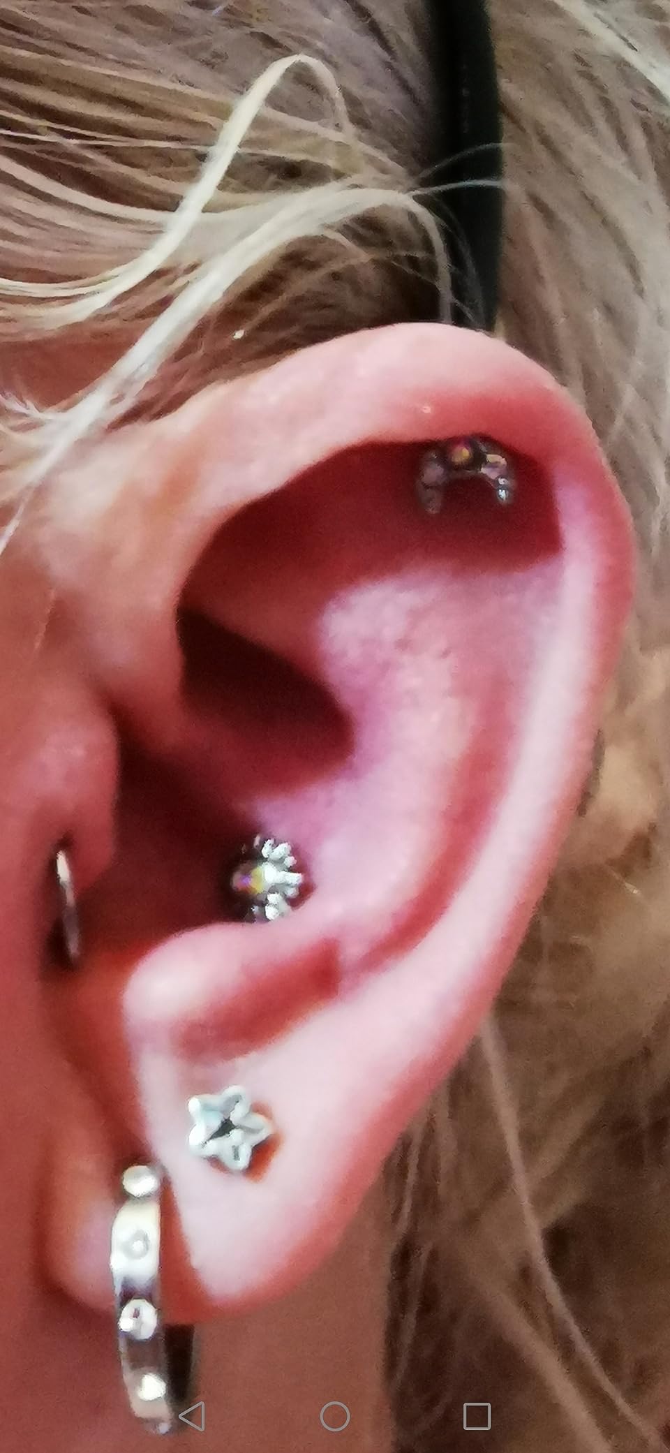 Melighting 16g Celestial Sun Cartilage Studs 3pcs Glitter Helix ...