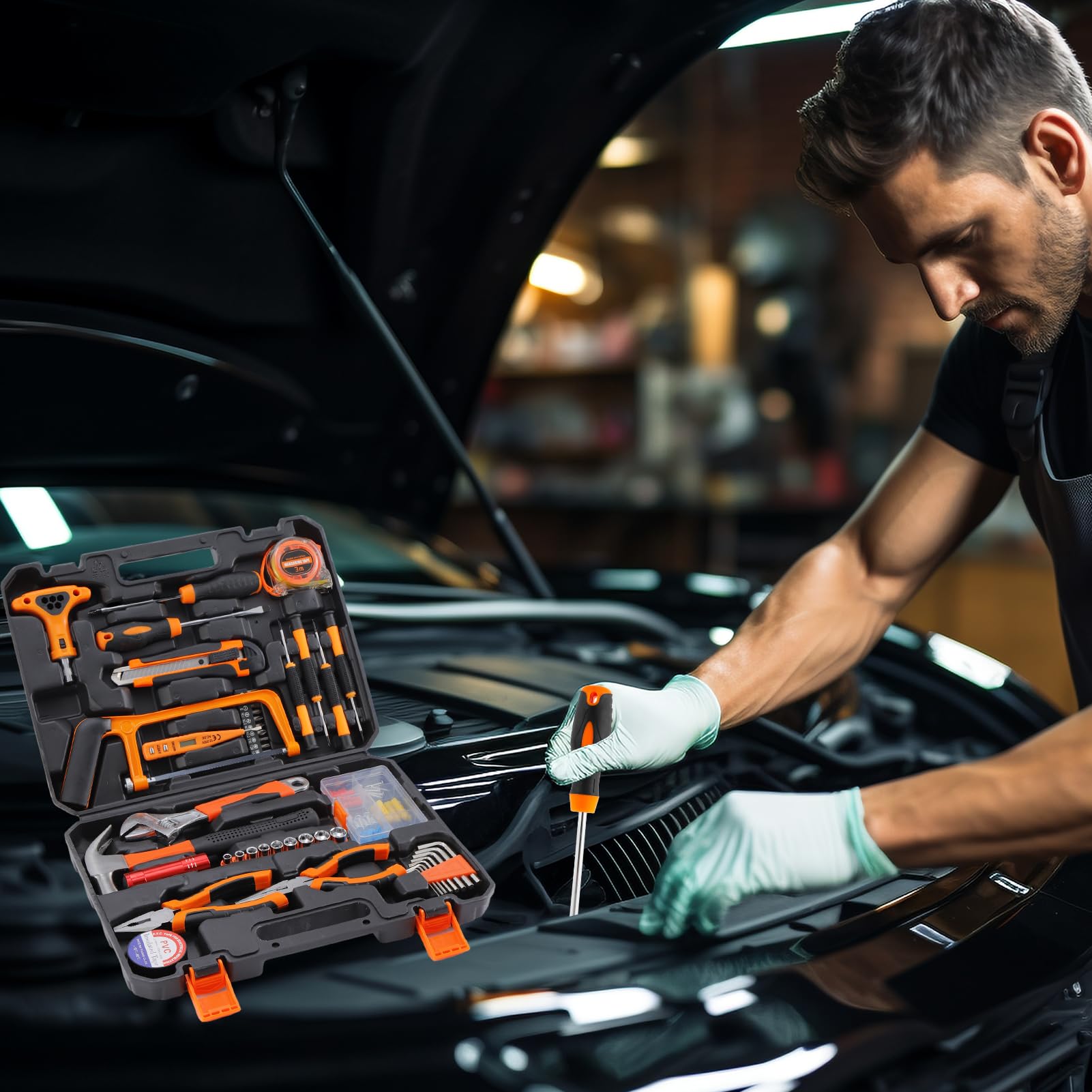 Home Tool Set - 20 Pieces Basic Mechanic Tool Kit with Toolbox Ideal ...