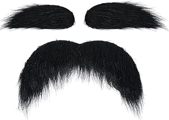 Amazon.com: TWAYFEL Yellow Self Adhesive Fake Mustache and Eyebrows ...