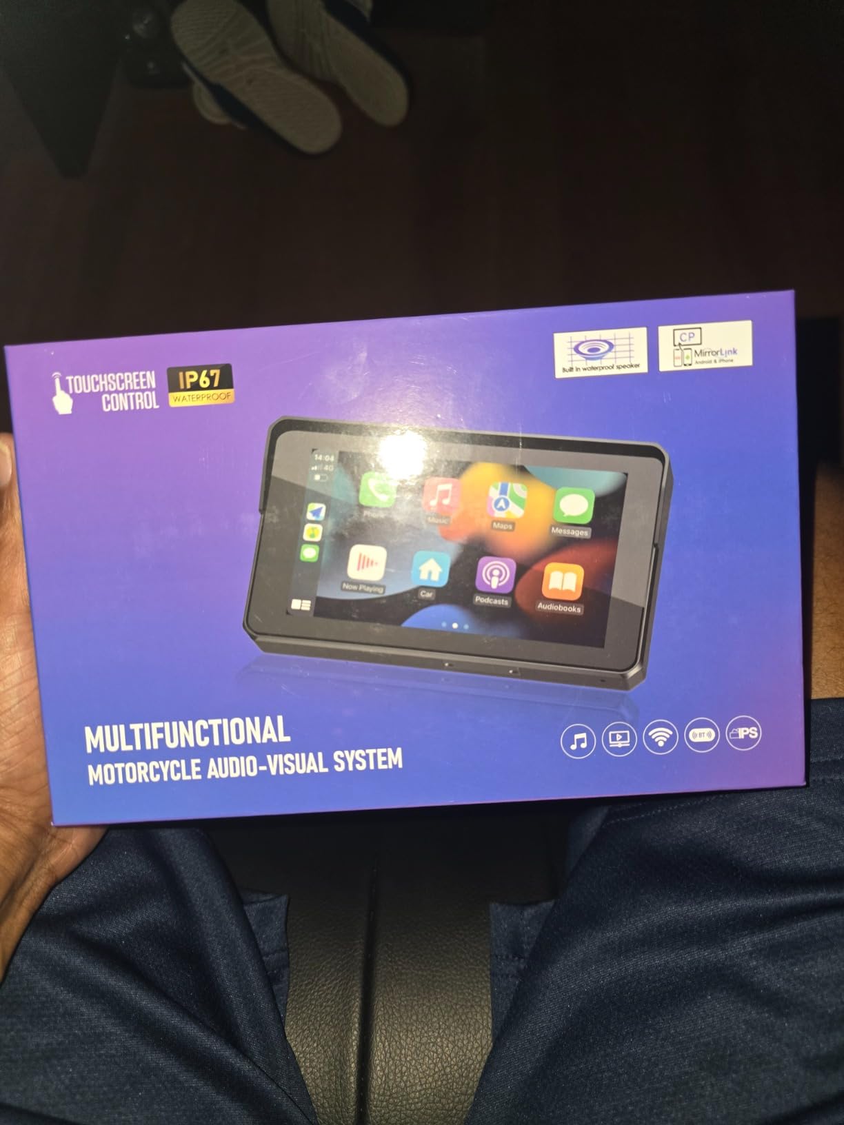 Amazon.com: 6.86 Inch Portable CarPlay for Motorcycle, Waterproof ...