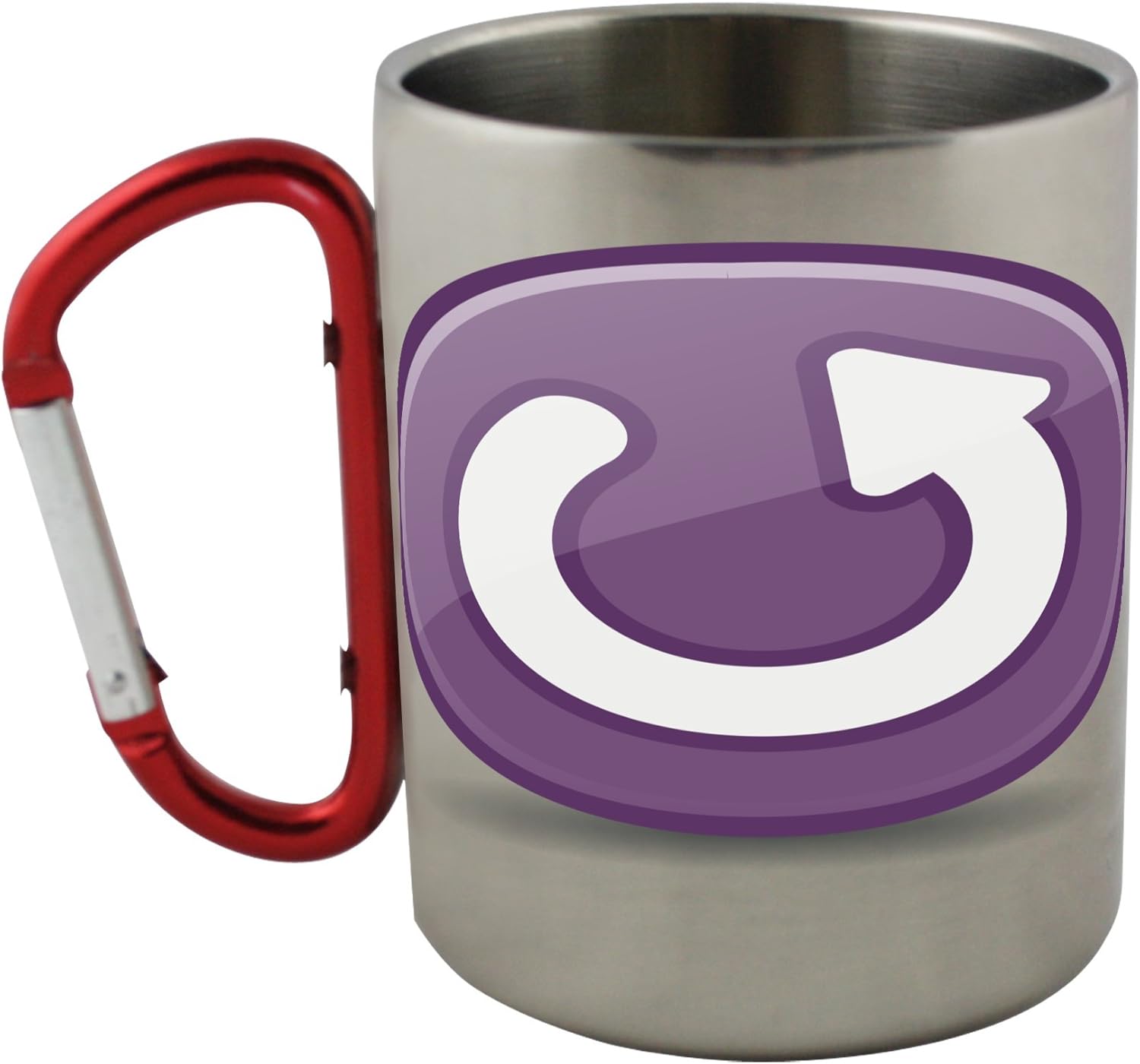 Amazon.com: Stainless steel mug with carabiner handle with reboot ...