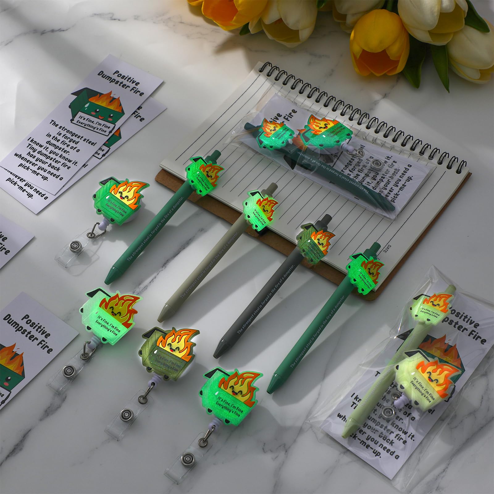 Snapklik.com : 12 Set Dumpster Fire Pens Housekeeping Week Gifts ...