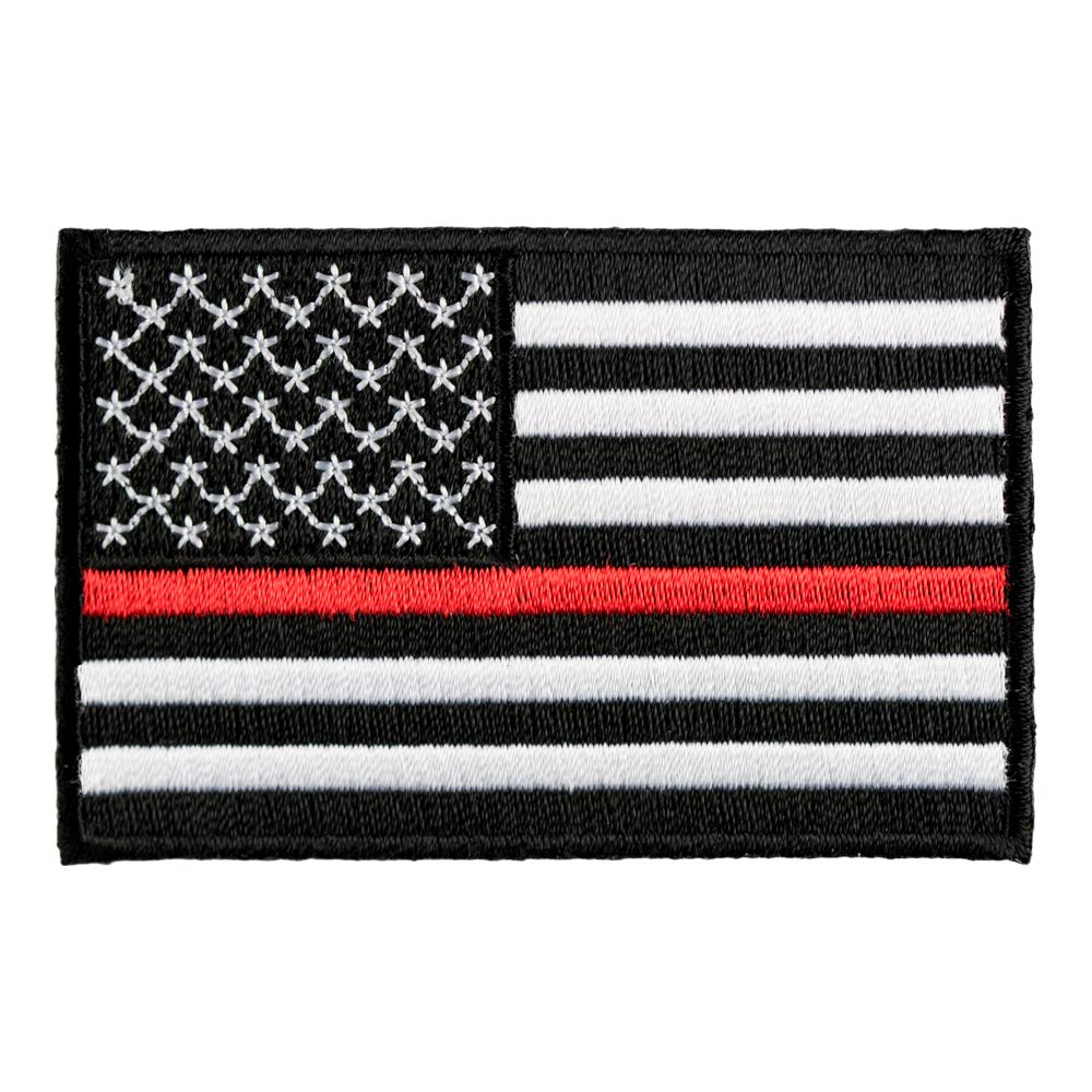 Amazon.com: Thin Red Line American Flag Patch, Patriotic Firefighter ...