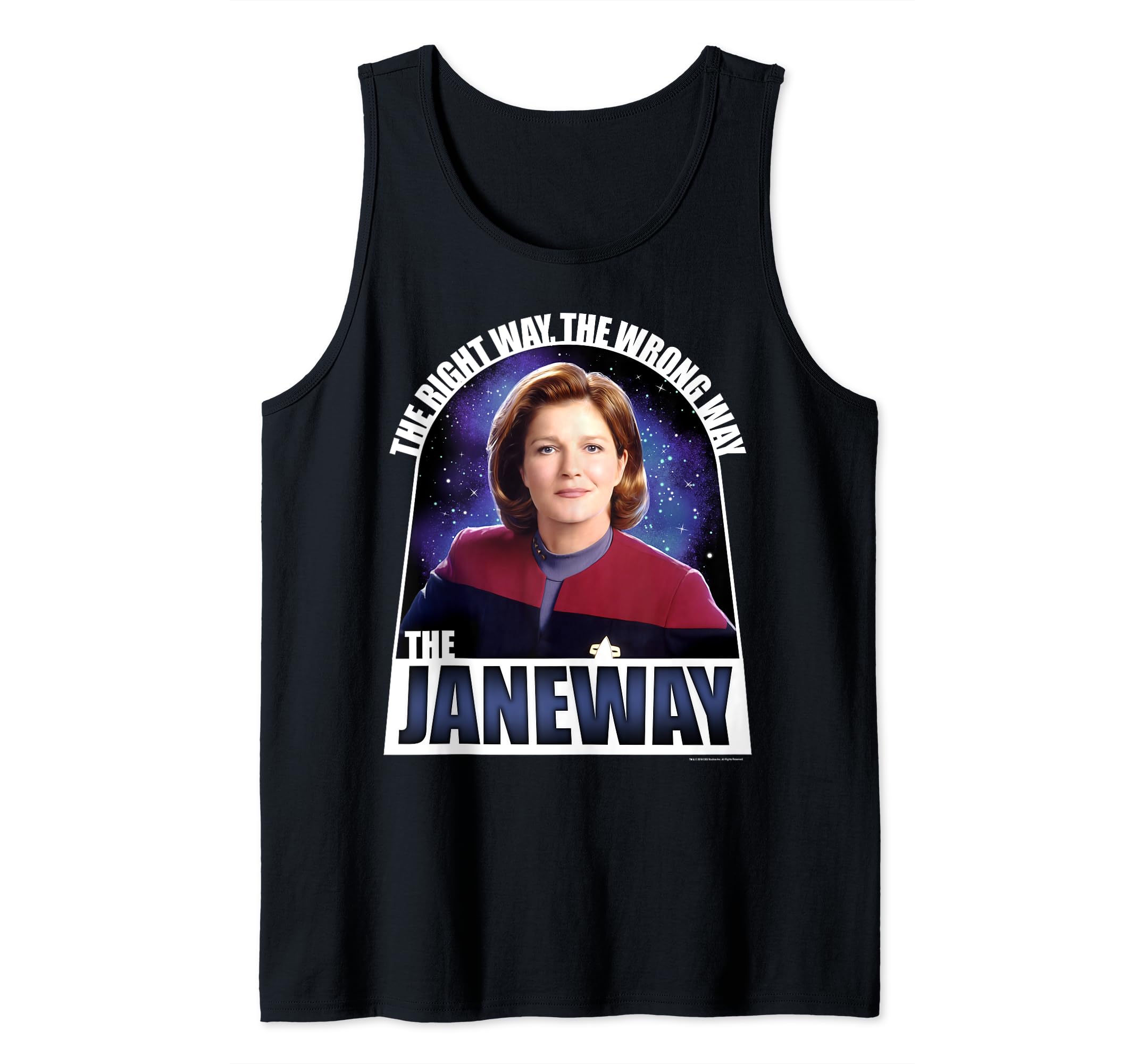 Amazon.com: Star Trek Voyager Capt. Janeway Right Way Tank Top ...