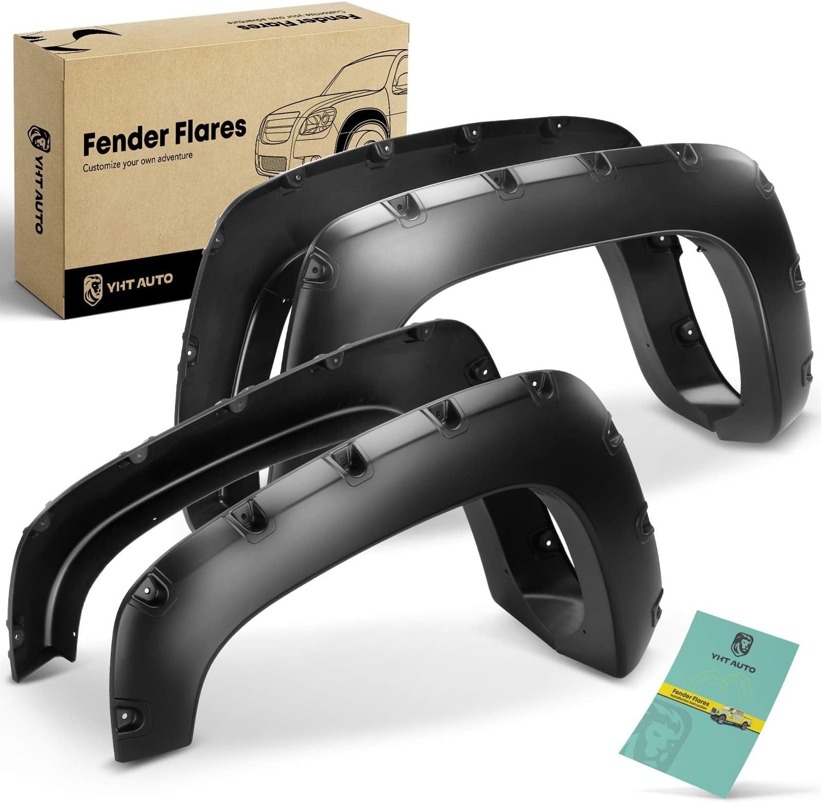 Amazon.com: YHTAUTO Fender Flares w/Hardware Kit Compatible with Chevy ...