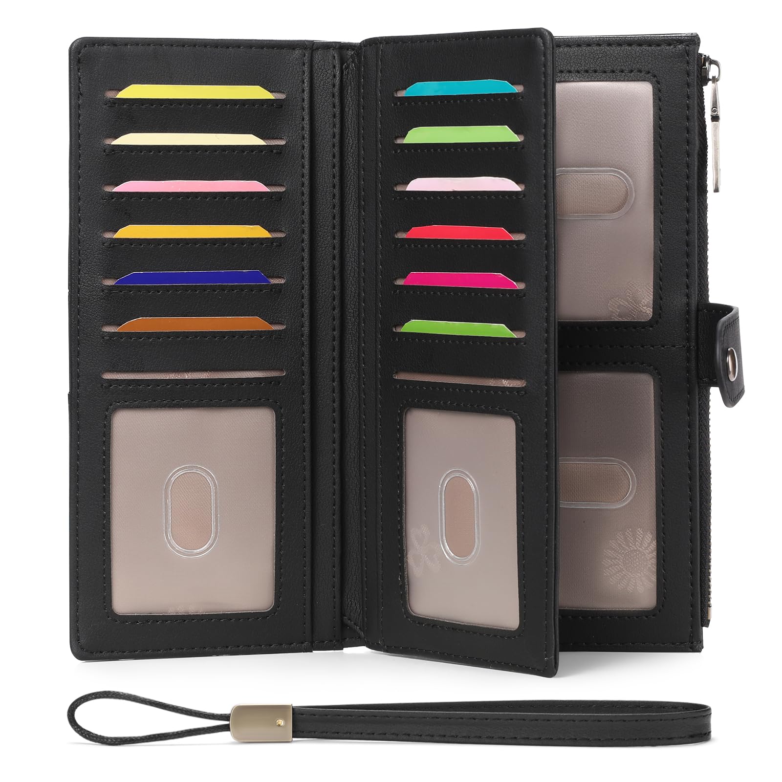 Amazon.com: GAEKEAO Wallets for Women Leather RFID Blocking Large ...