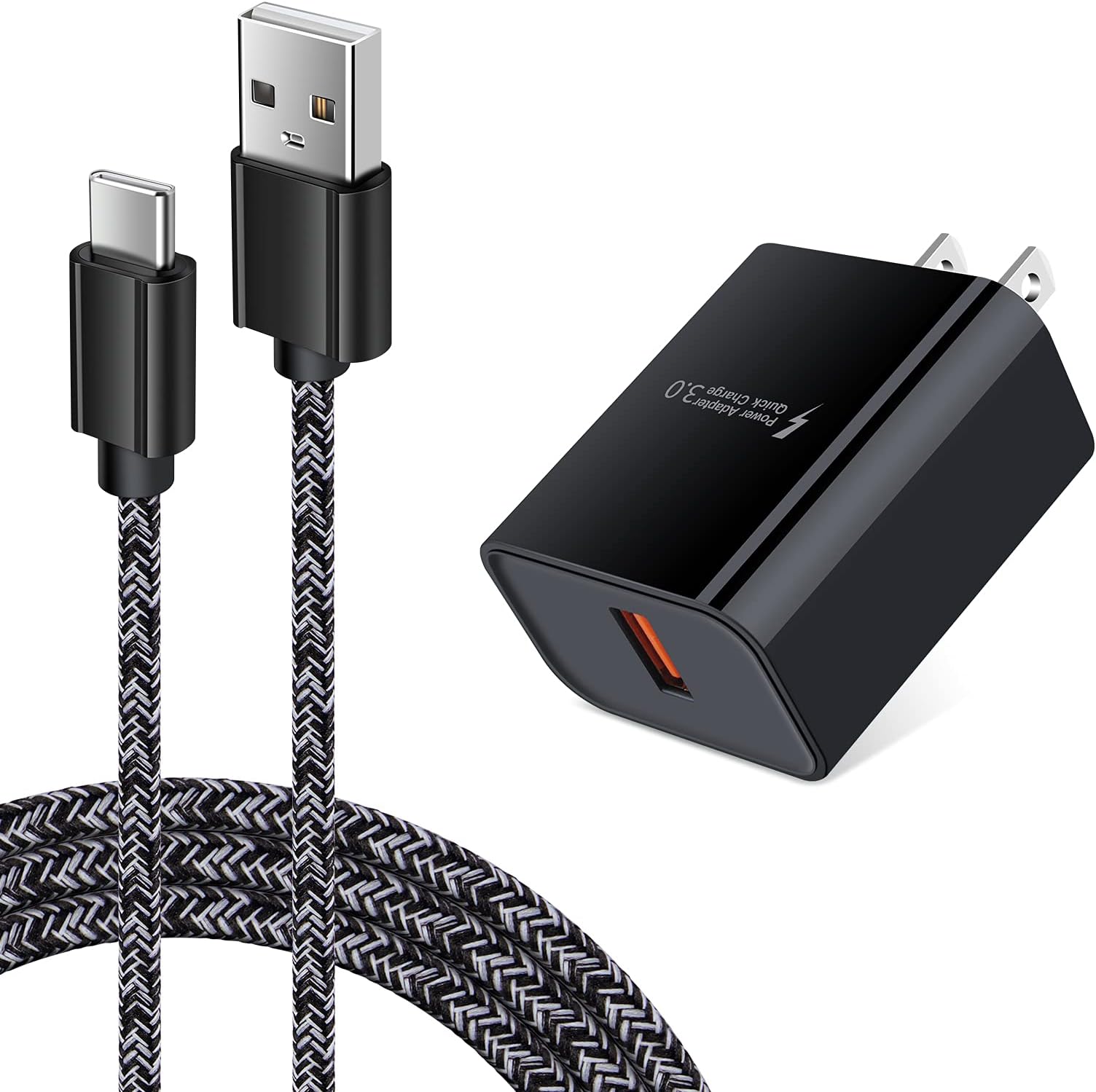 Amazon.com: Quick Charge 3.0 Adaptive Fast Charger Block +Android C ...