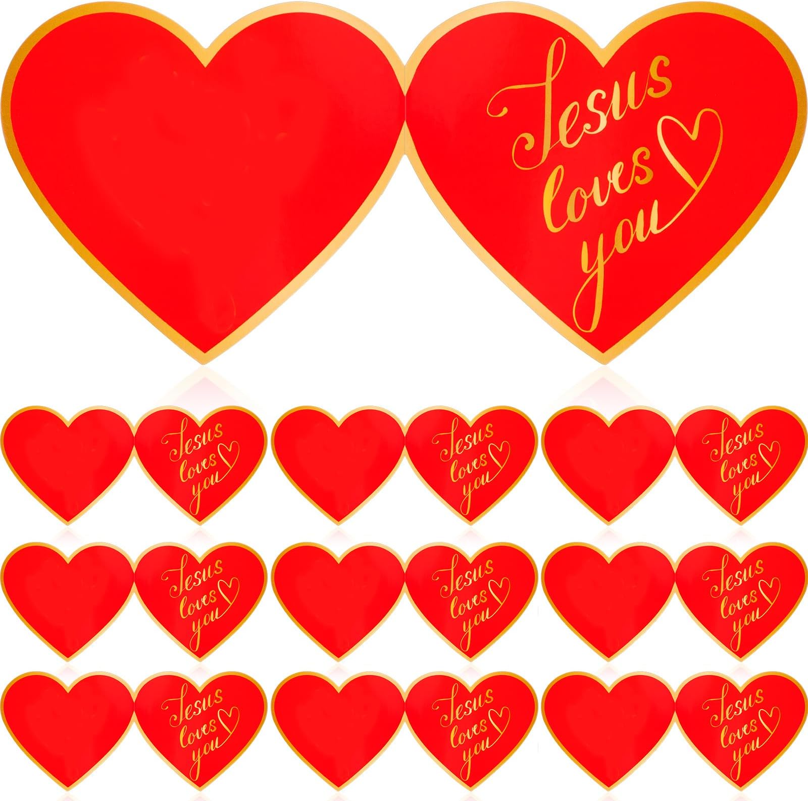 Amazon.com : Motiskyy 50 Pcs Religious Valentine's Day Cards Bulk Heart ...