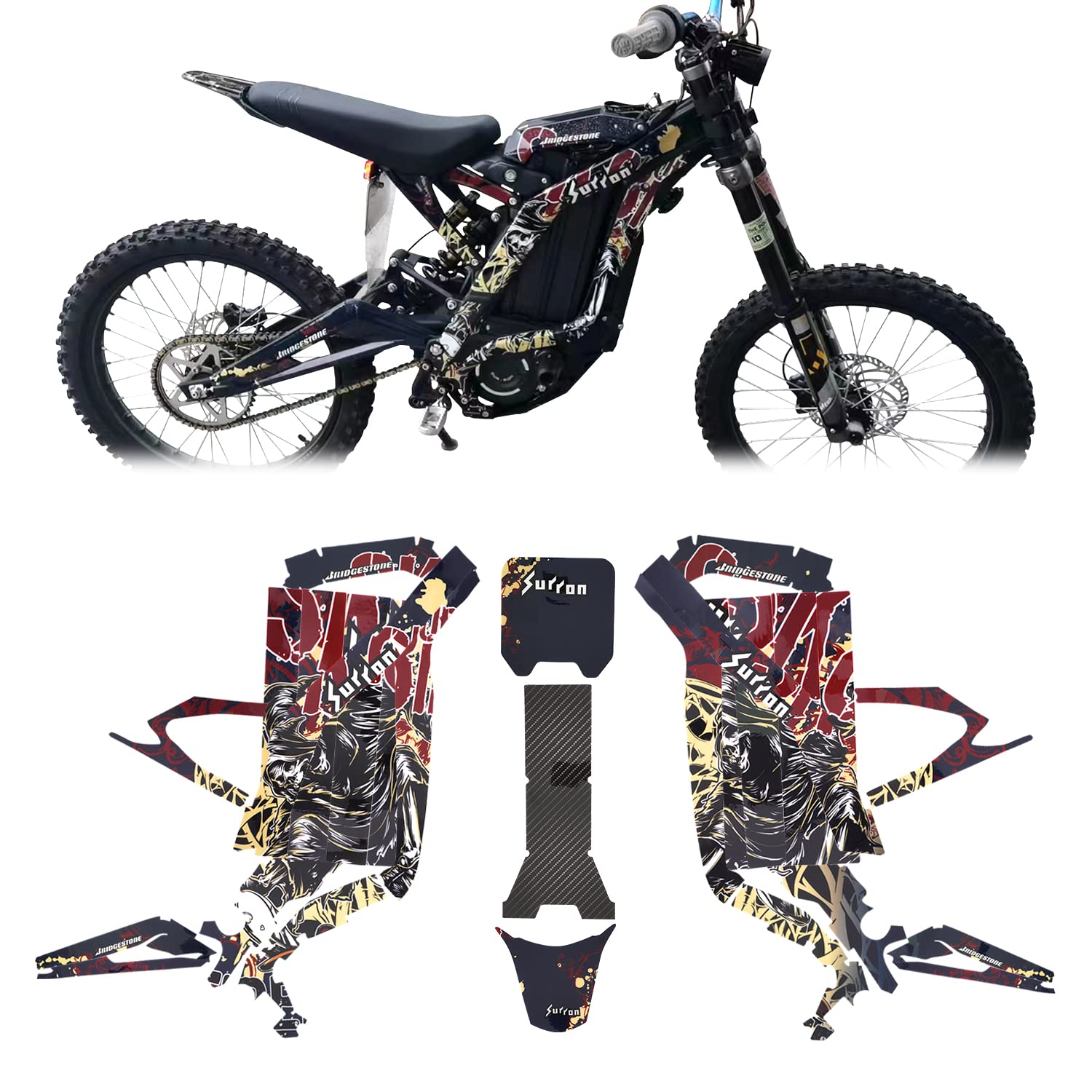 Buy AnXin Surron Decal Kit, Motorcycle Sticker for Sur-Ron Light Bee X ...
