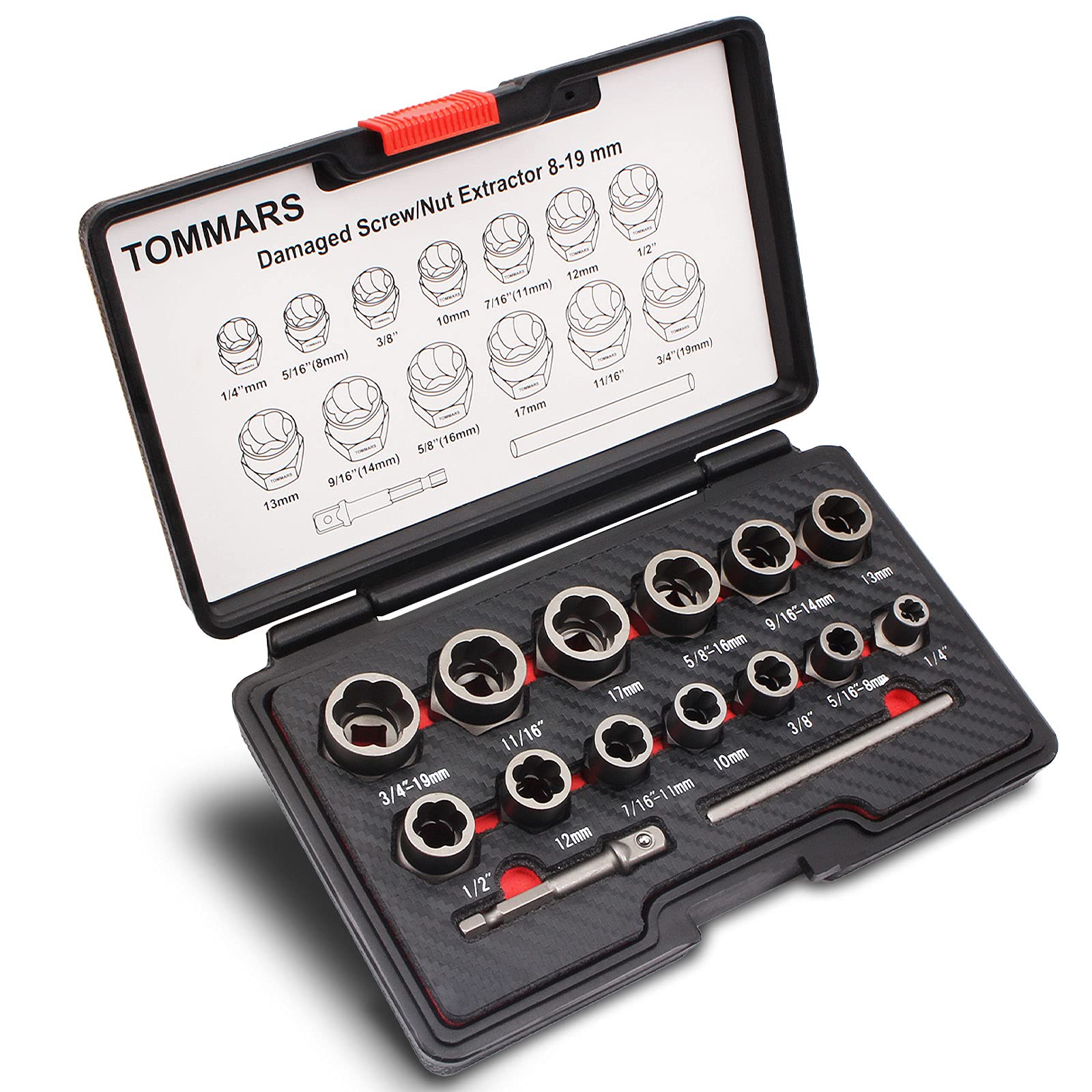 Tommars 15 Pc Impact Bolt And Nut Extractor Set Rounded | Desertcart ...
