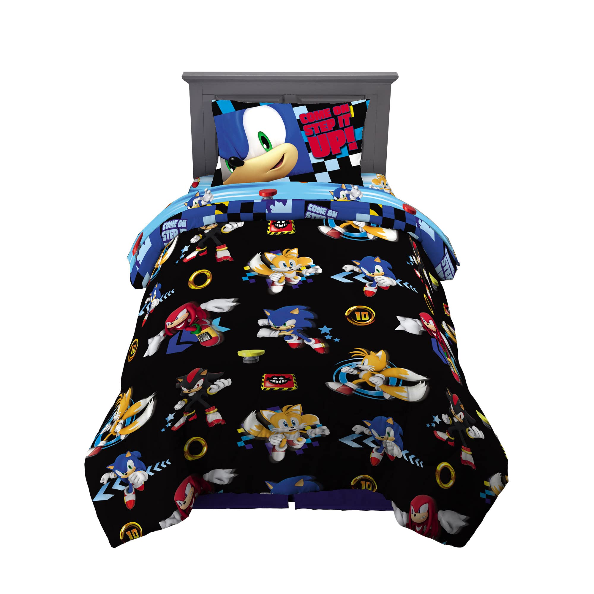 Sonic The Hedgehog Anime Kids Super Soft Comforter and Sheet Set, 5 ...