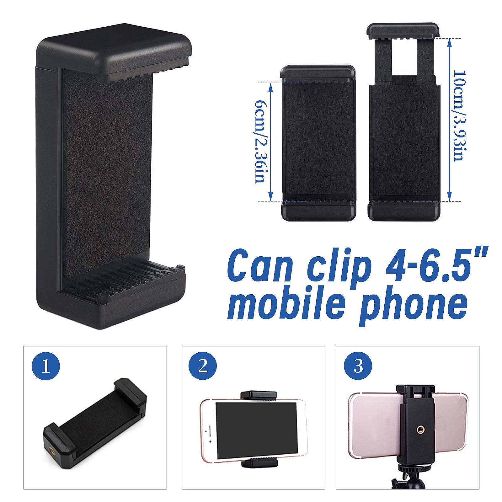 Mic Stand Phone Holder, Flexible Microphone Arm Mount Clamp With 360 ...