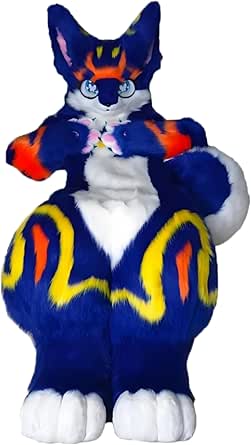 Amazon.com: Fursuit Fullsuit, Soft Faux Fur Fursuit Fluffy Furry ...