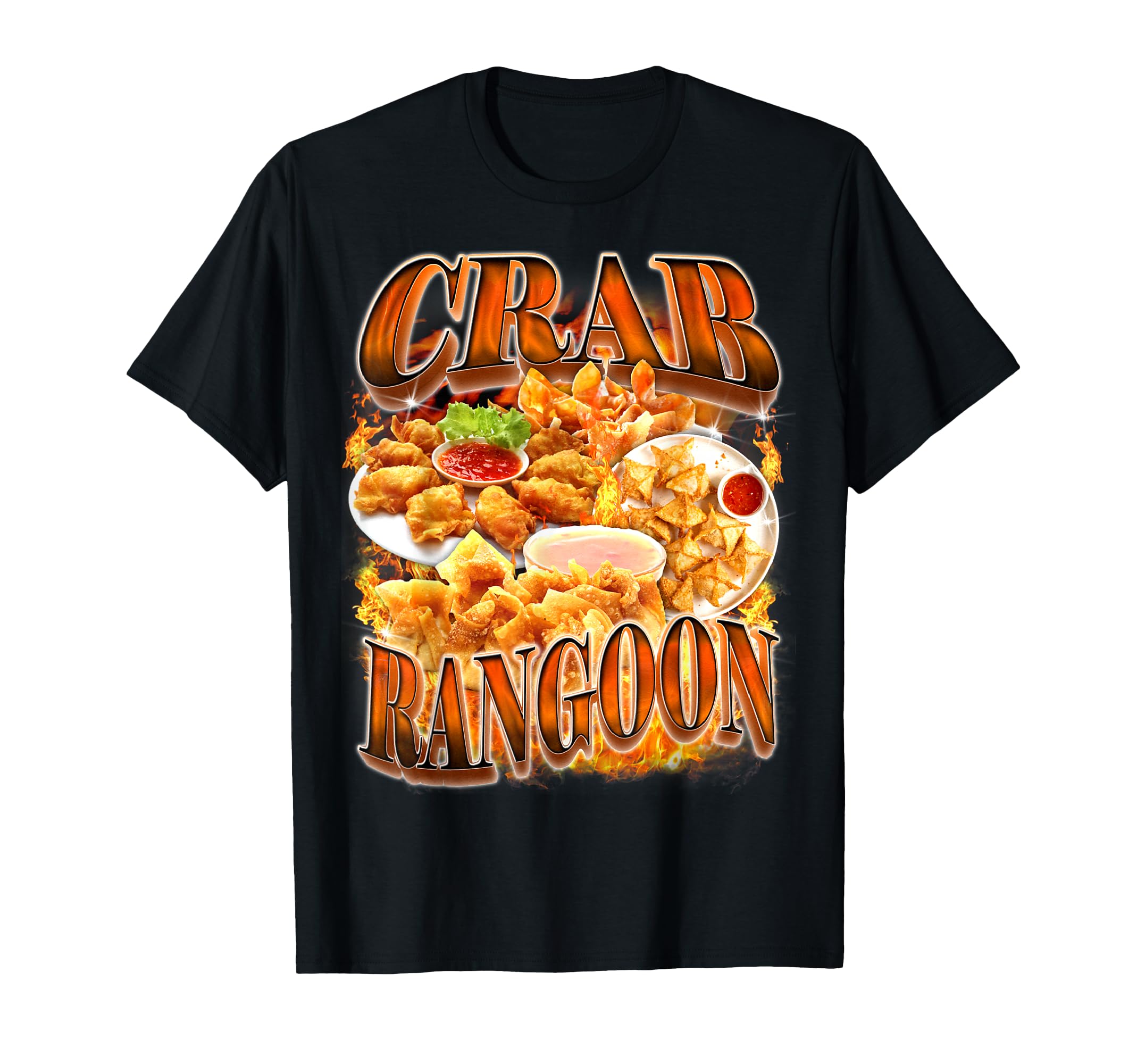 Amazon.com: Crab Rangoon Meme Bootleg Rap Style 90s Vintage Funny 1990s ...