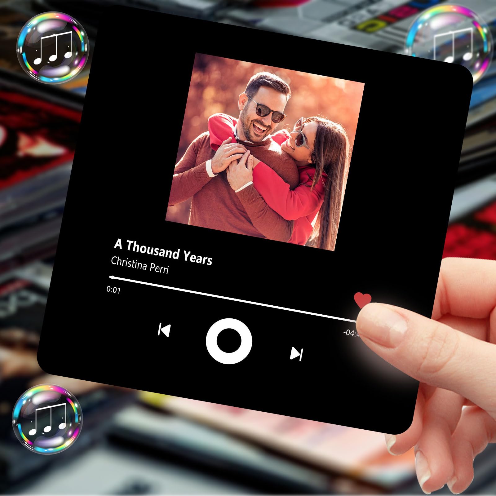 Amazon.com: Custom Music Fridge Magnet with Photo, Song & Album Cover ...