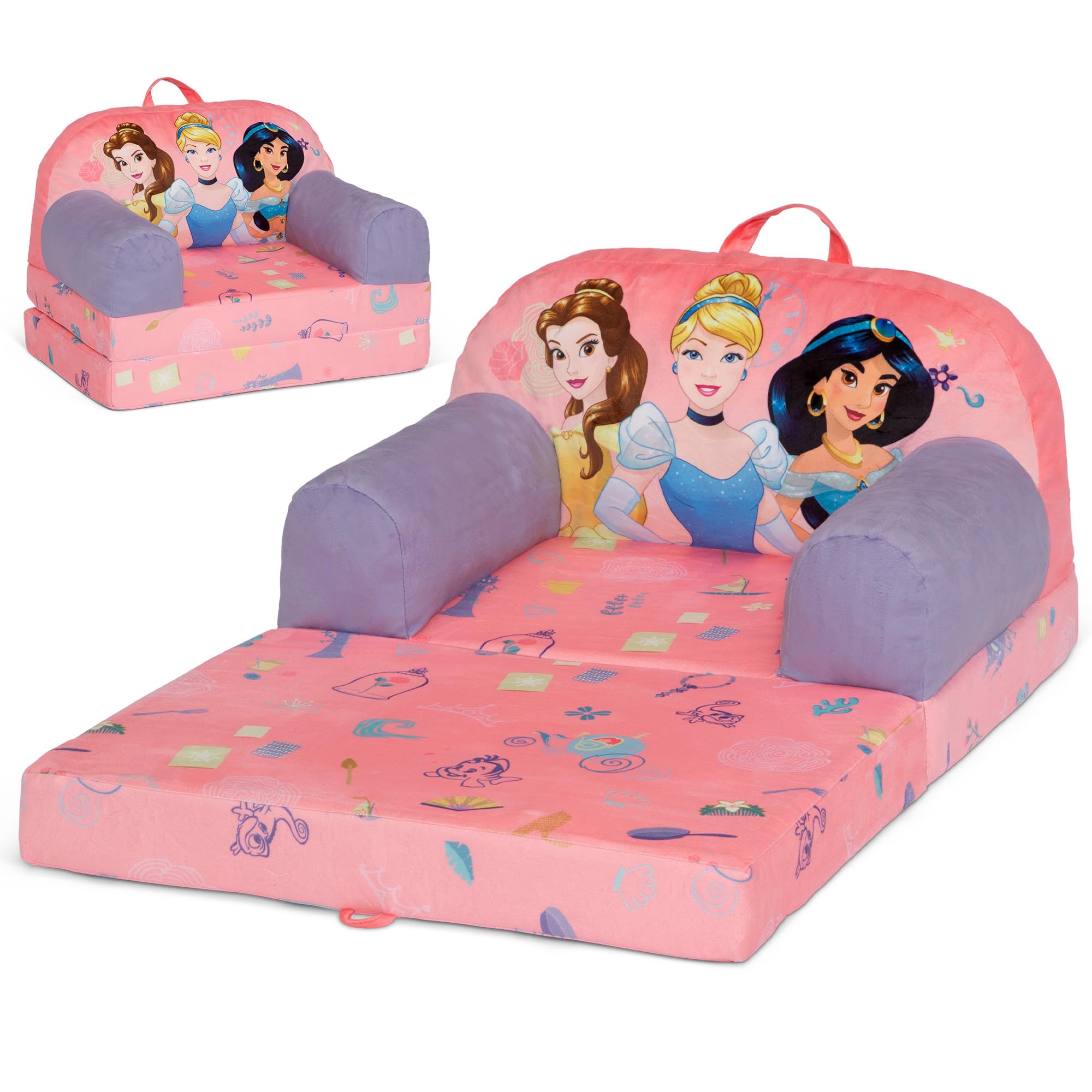 Amazon.com: Delta Children - Disney Princess Cozee Buddy Flip-Out Kids ...