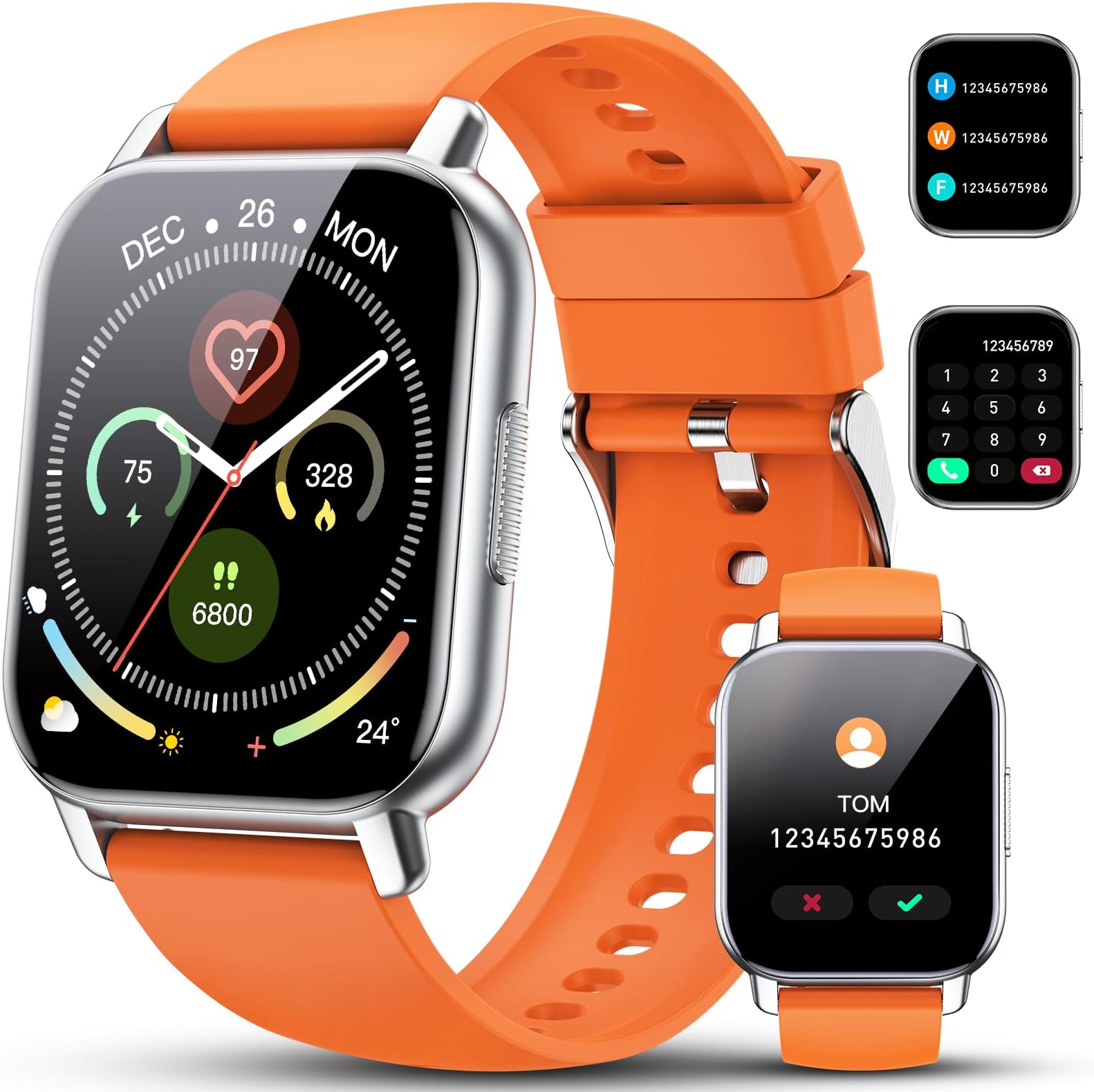 Smartwatch Mujer con Llamada Bluetooth/Marcación, 1.7" Reloj ...