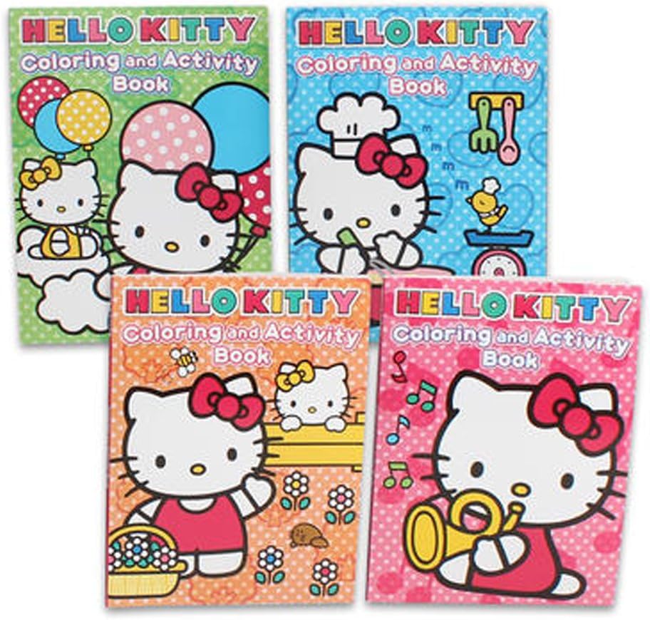Amazon.com: Hello Kitty Coloring and Activity Books Super Set ~ 4 Hello ...