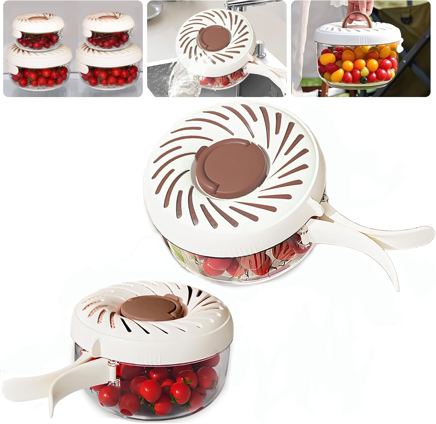 Amazon.com: 2Pcs Upgrade Fruit Washing Bowl with Strainer,3 in 1 ...