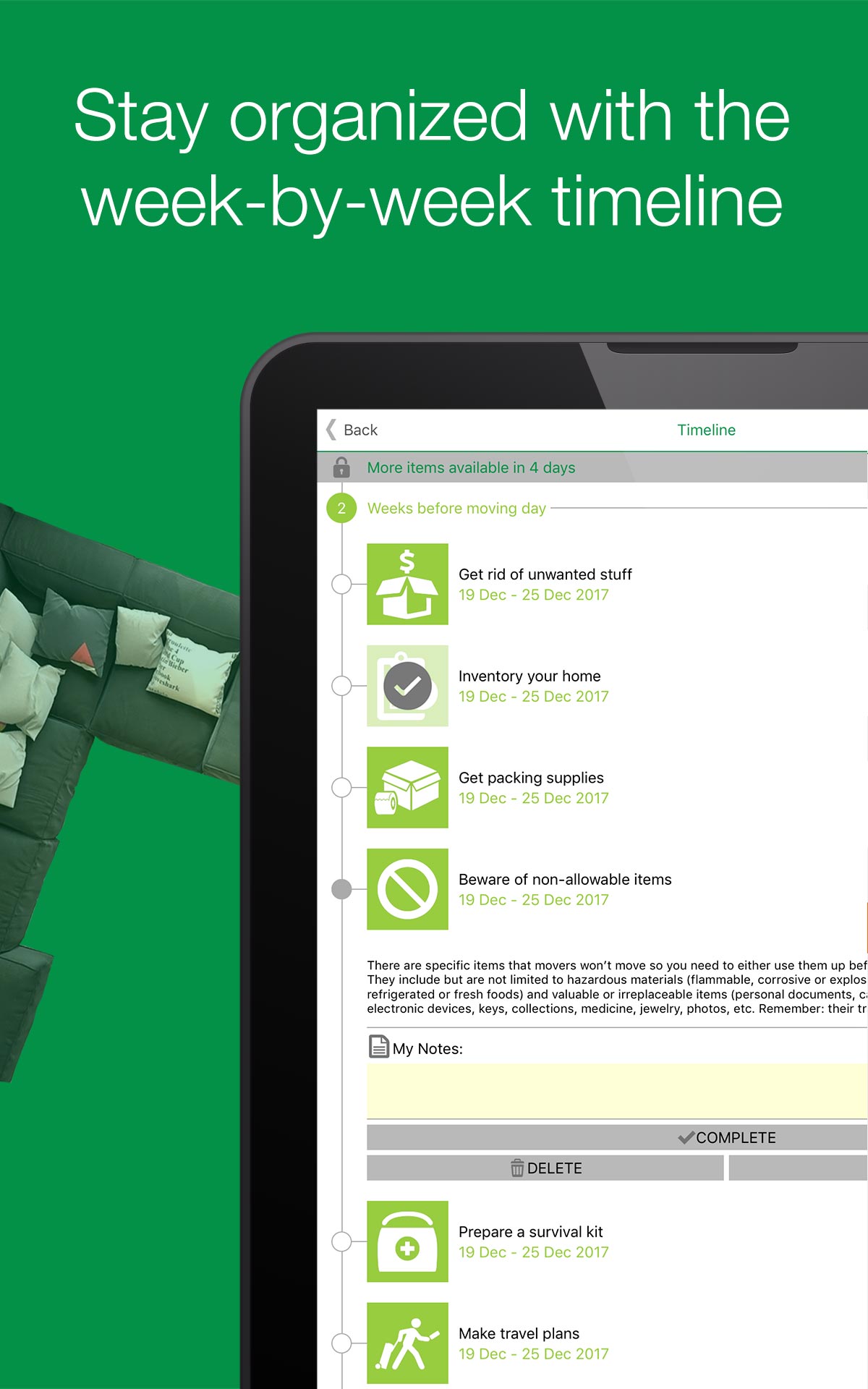 Moveadvisor Moving App Moving Checklist Home Inventory Moving