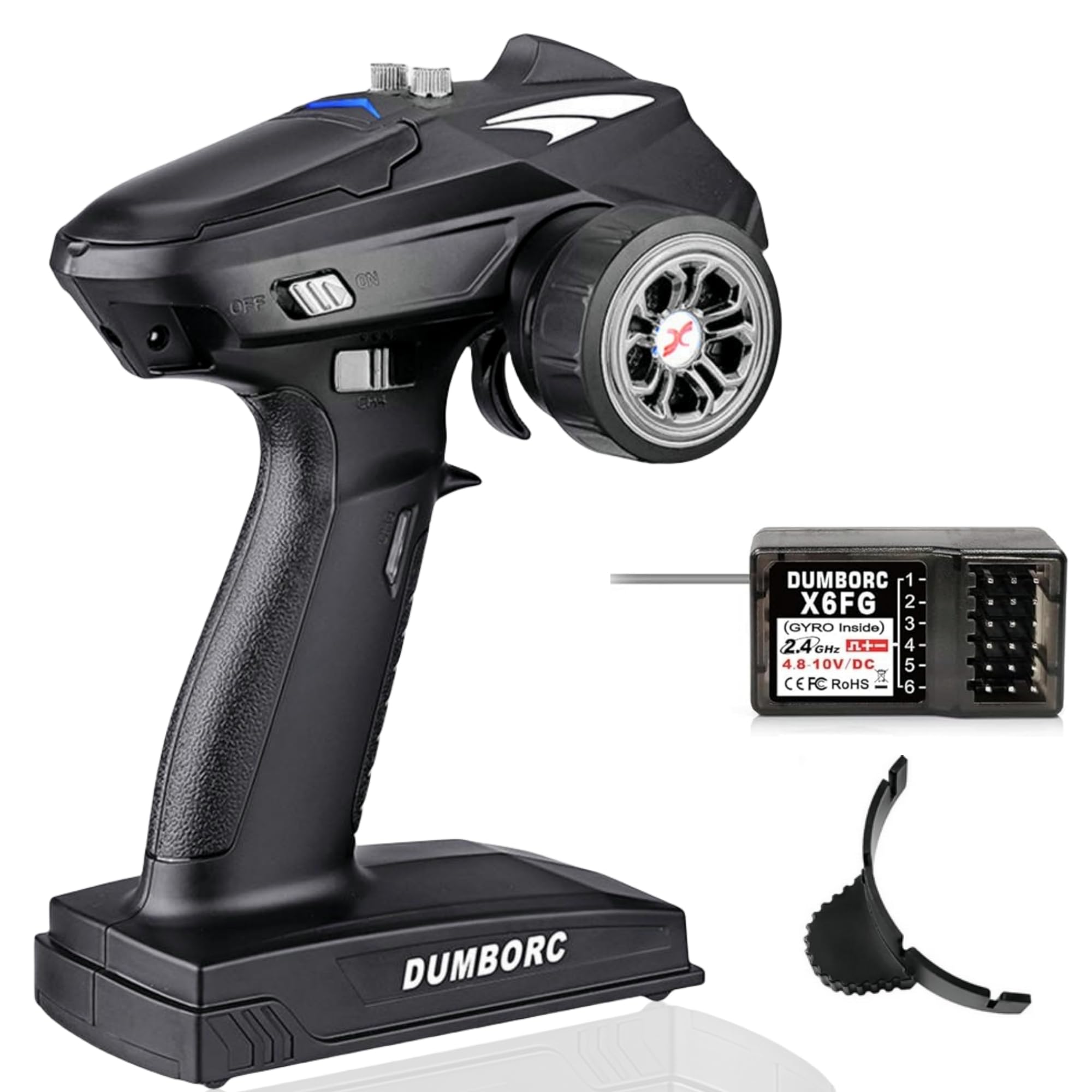 Dumborc X6 Transmitter and X6FG Receiver 2.4GHz 6CH RC Radio Surface ...