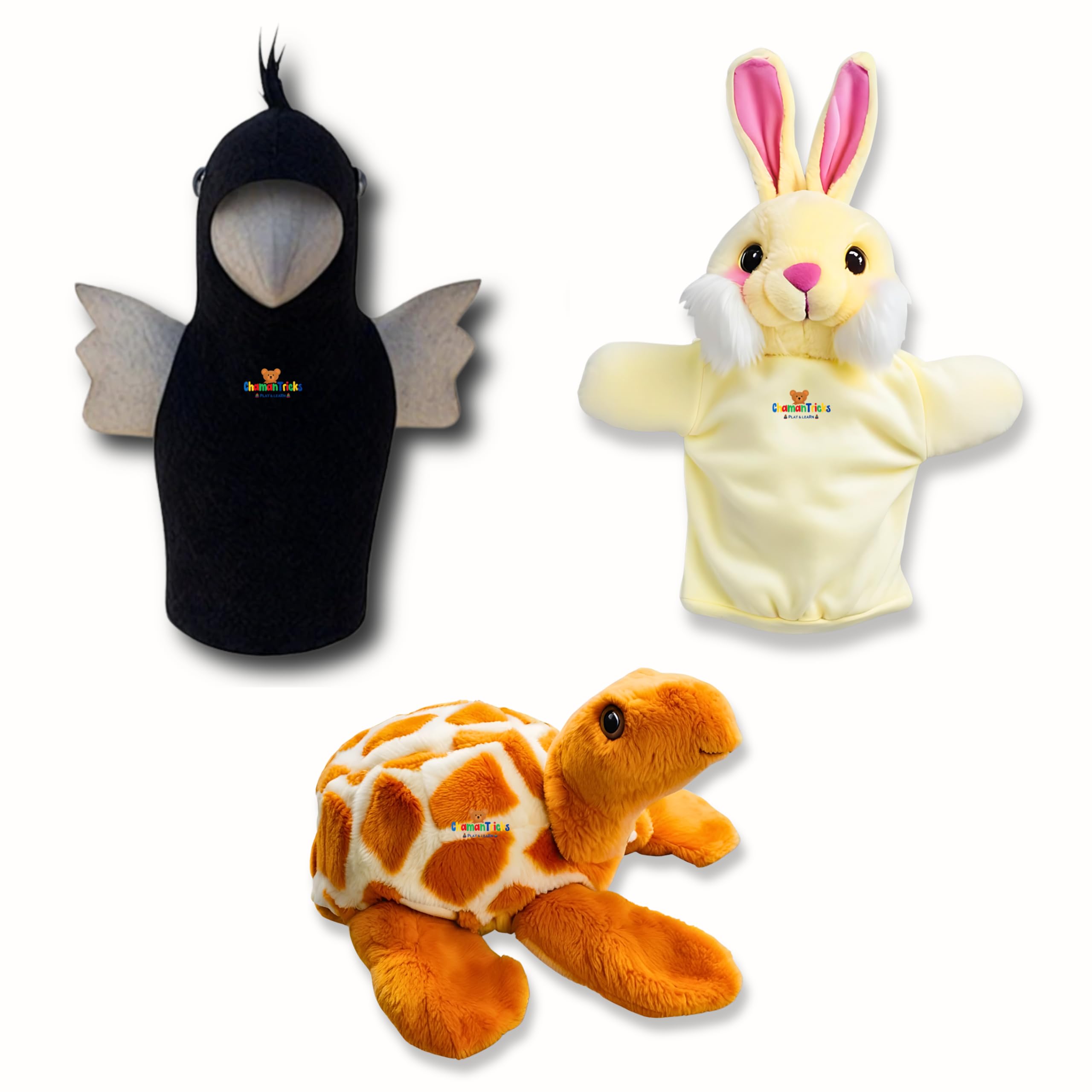 Buy Chamantricks Storytelling Plush Puppets | Crow Hand Puppets ...