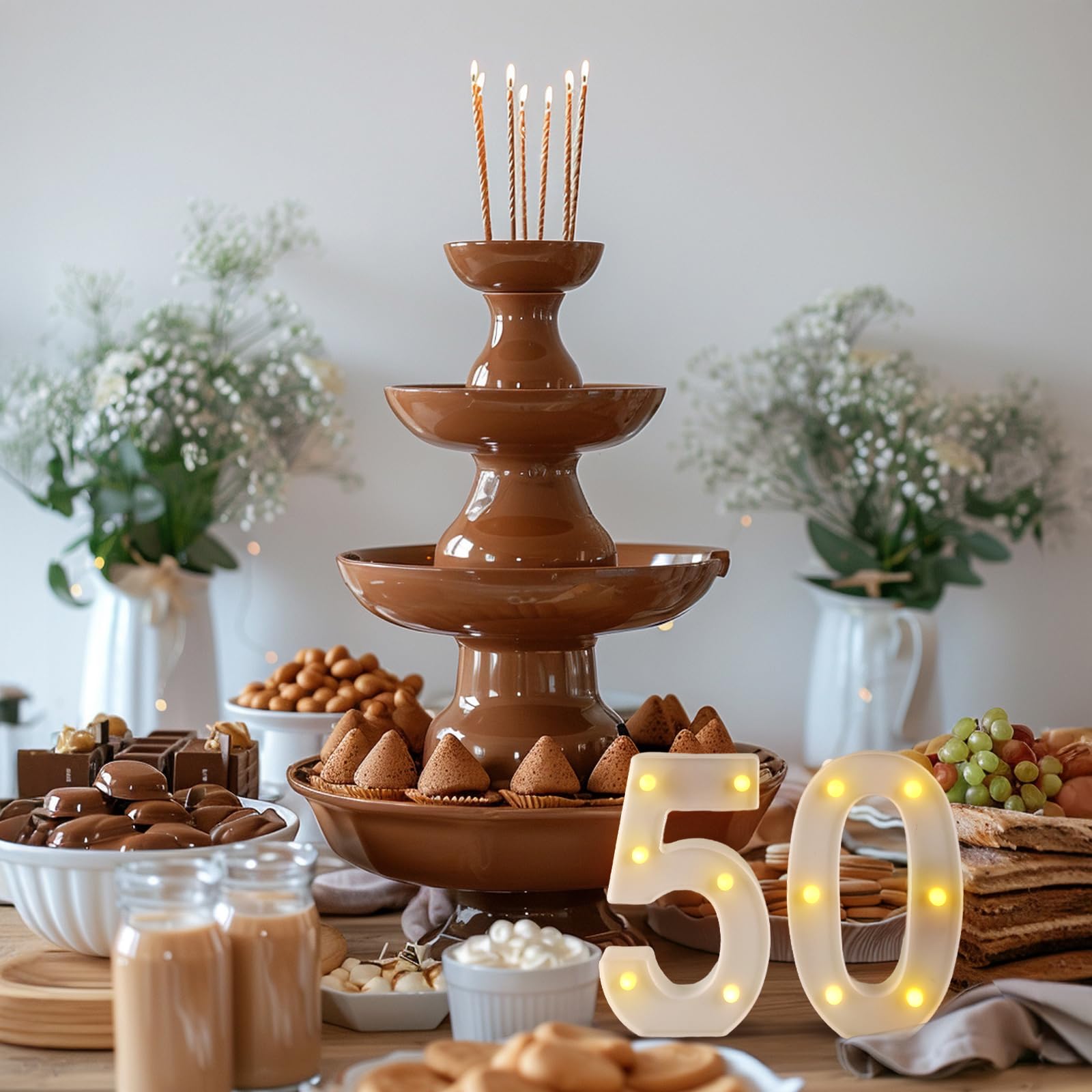 Snapklik.com : 50th Birthday Decorations Woman Man,Marquee Numbers For ...