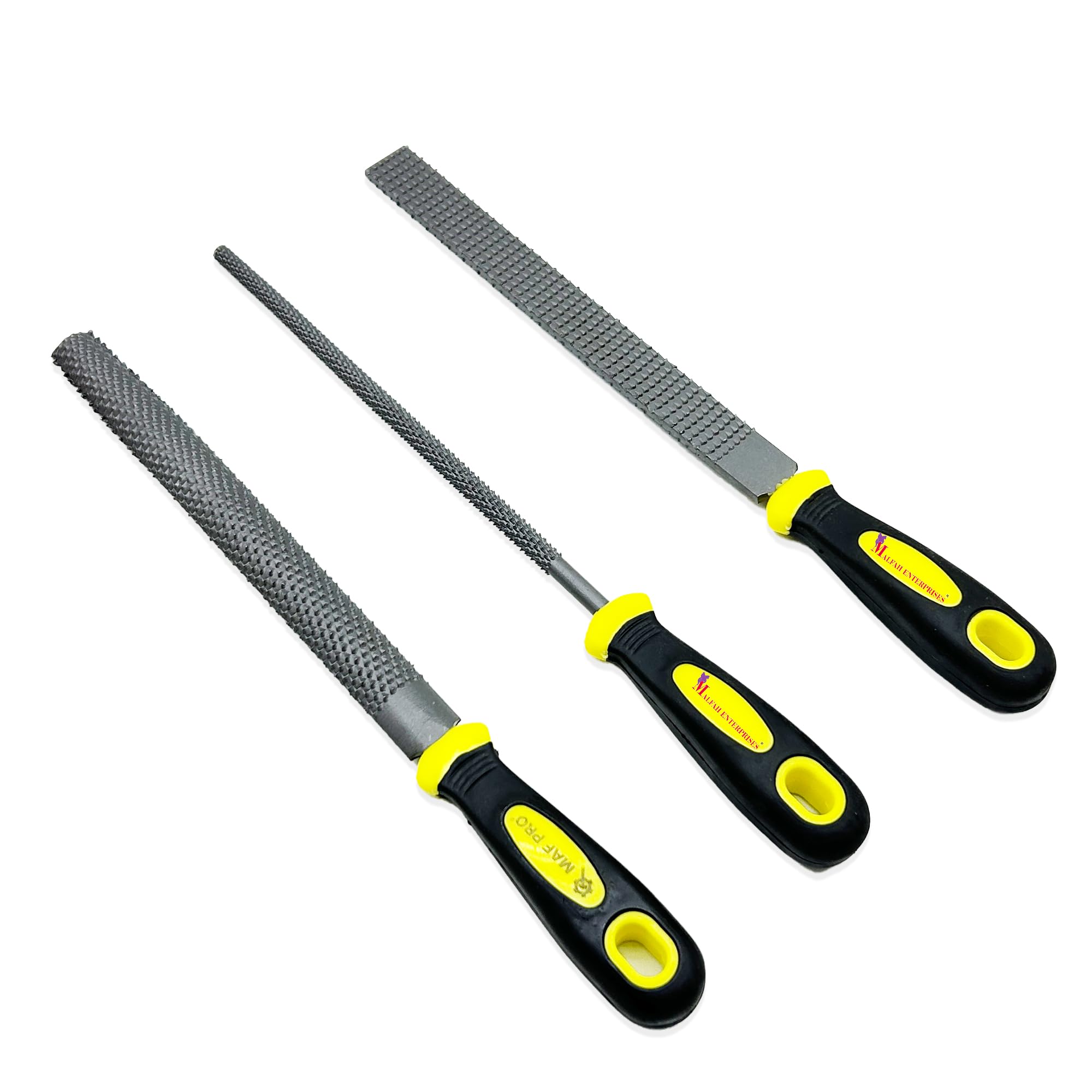 Malfah Enterprises Multipurpose Assorted 8" 3pcs Set Rasp File Set With ...