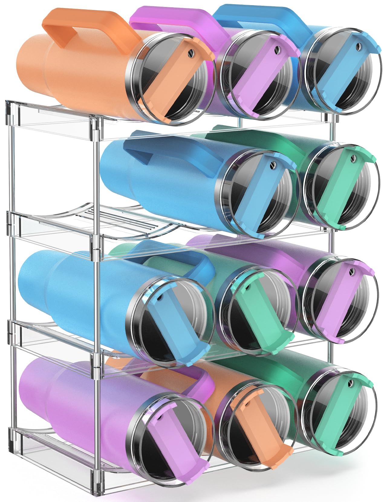 Snapklik.com : Water Bottle Organizer Stanley Cup Holder, 4-Tier ...