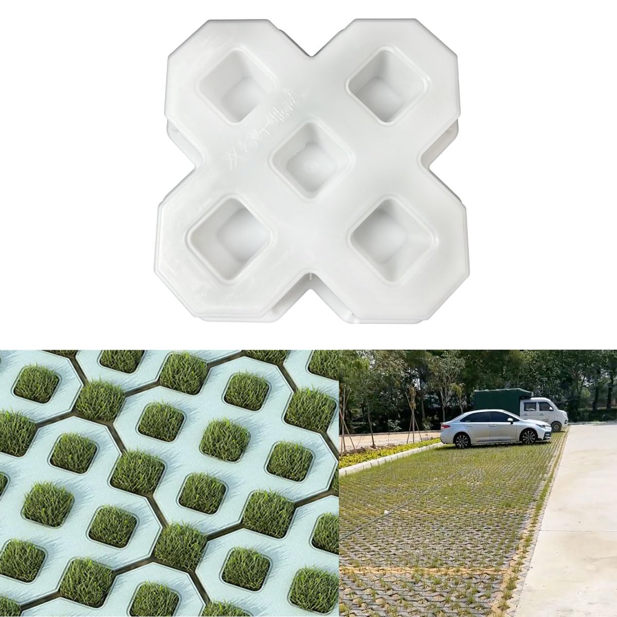 Amazon.com: MWYZGmold Reusable Plastic Grass Paver Hollow Bricks ...