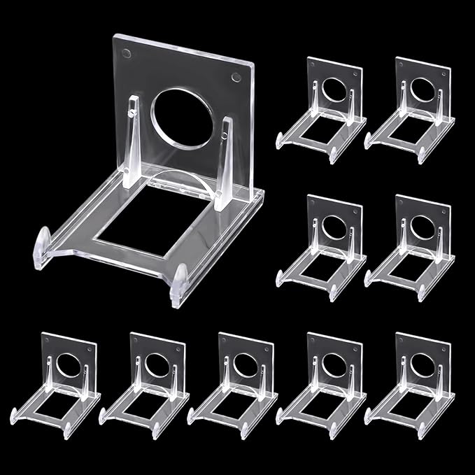 CRAFFANCY 10 Pcs Mini Acrylic Plate Stands, Mini Clear Plastic Display ...