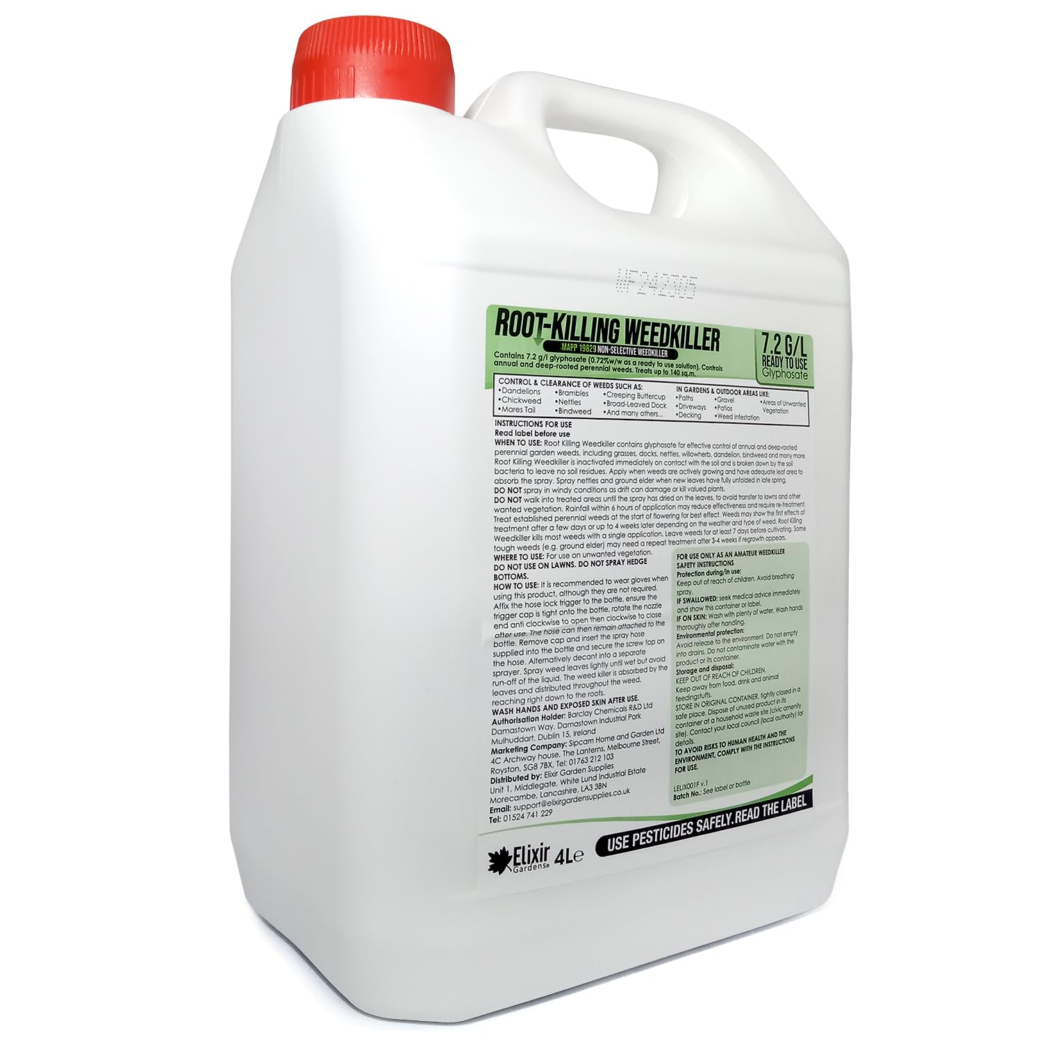 Buy Elixir Gardens 4L Deep Root-Killing Glyphosate Weed Killer (7.2g/l ...