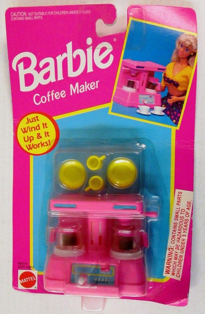 Amazon.com: Barbie Coffee Maker - Wind It Up & It Works! (1993 Arcotoys ...