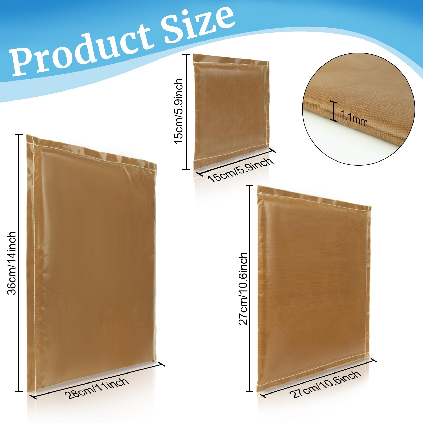 Snapklik.com : RAINFLOW 3 Pack Heat Press Pillow Mat Kits - 3 Size ...